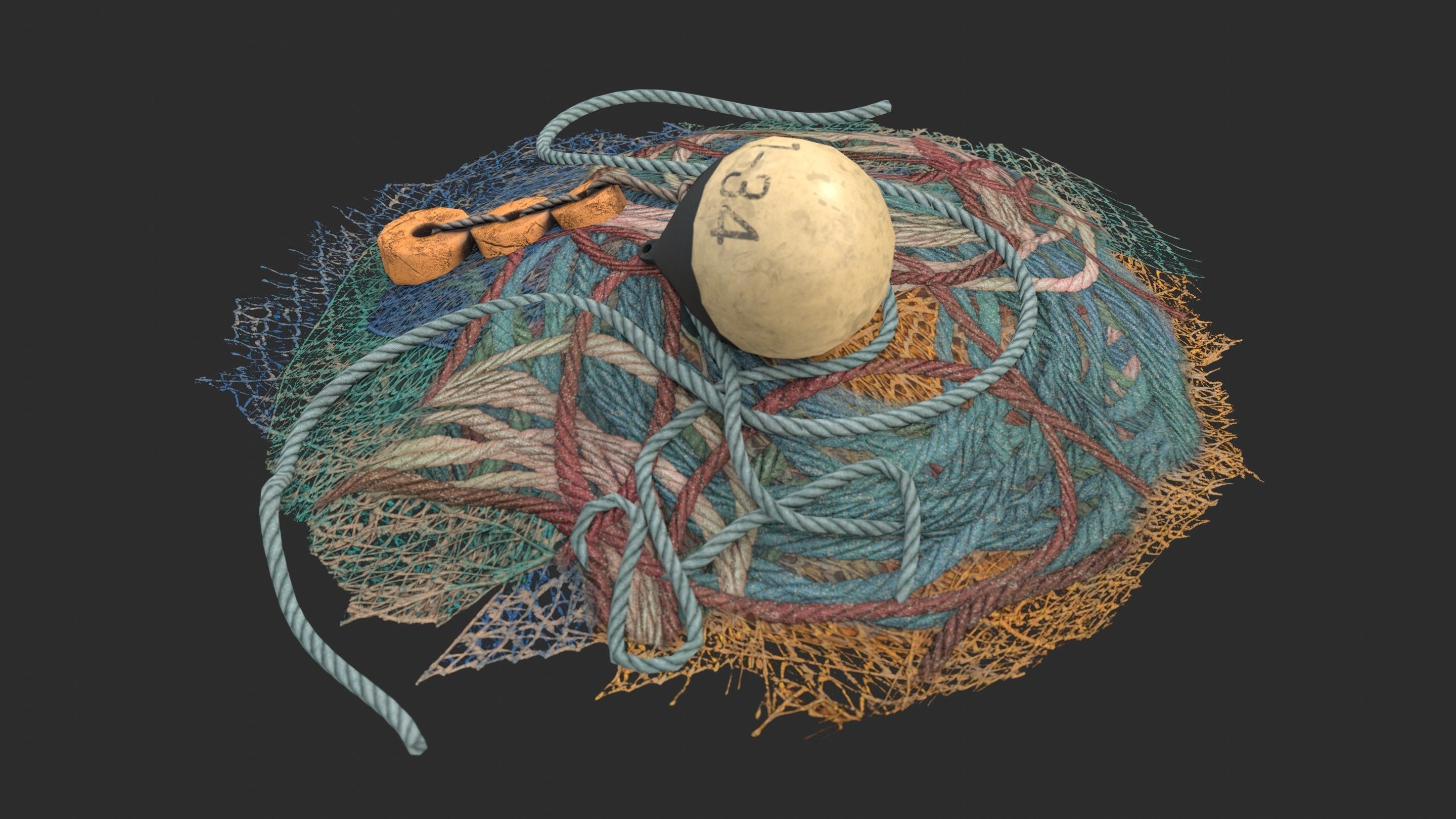 3D model Fishing Buoys and Nets VR / AR / low-poly | CGTrader