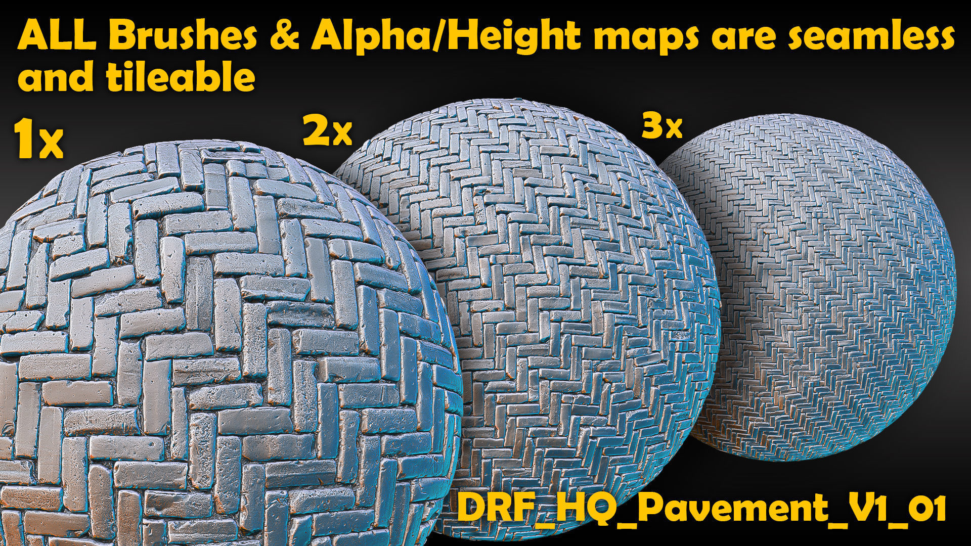Ultra HQ Paving Seamless Sculpt Zbrush brushes and Alphas Vol1 3D model ...