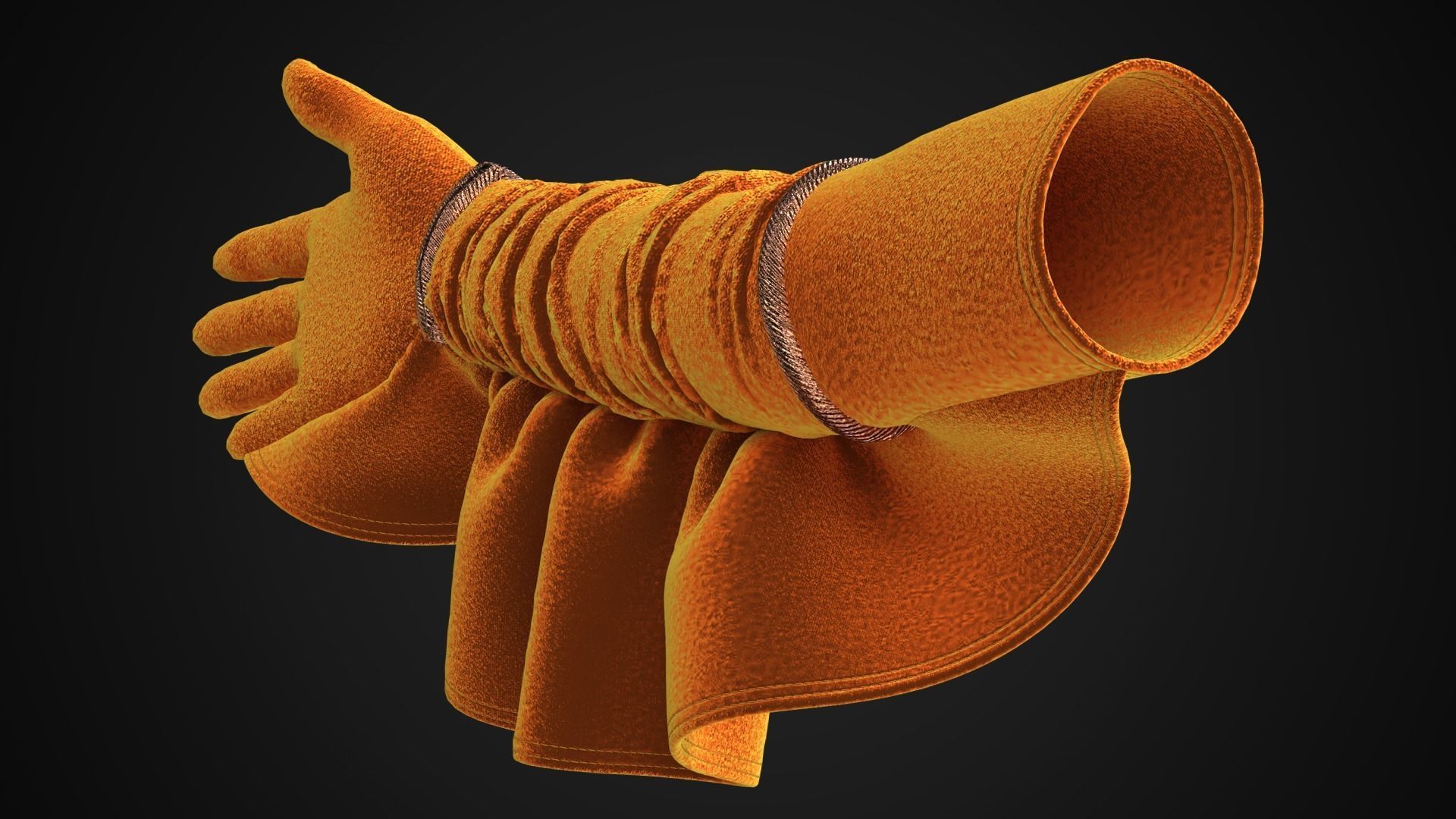 Frilled Gloves 3D model | CGTrader