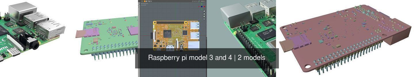 3D Model Collection Raspberry pi model 3 and 4 VR / AR / low-poly ...
