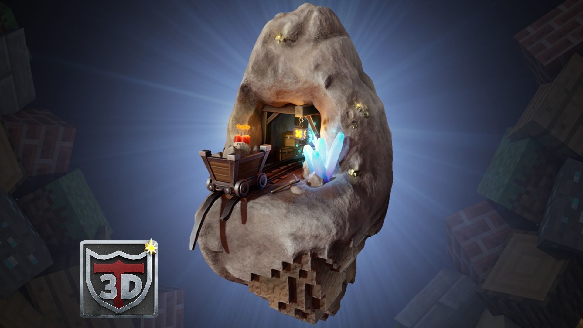 Blender 3 UE5 Minecraft Fan Art Mine Scene Environment Scene 3D model ...