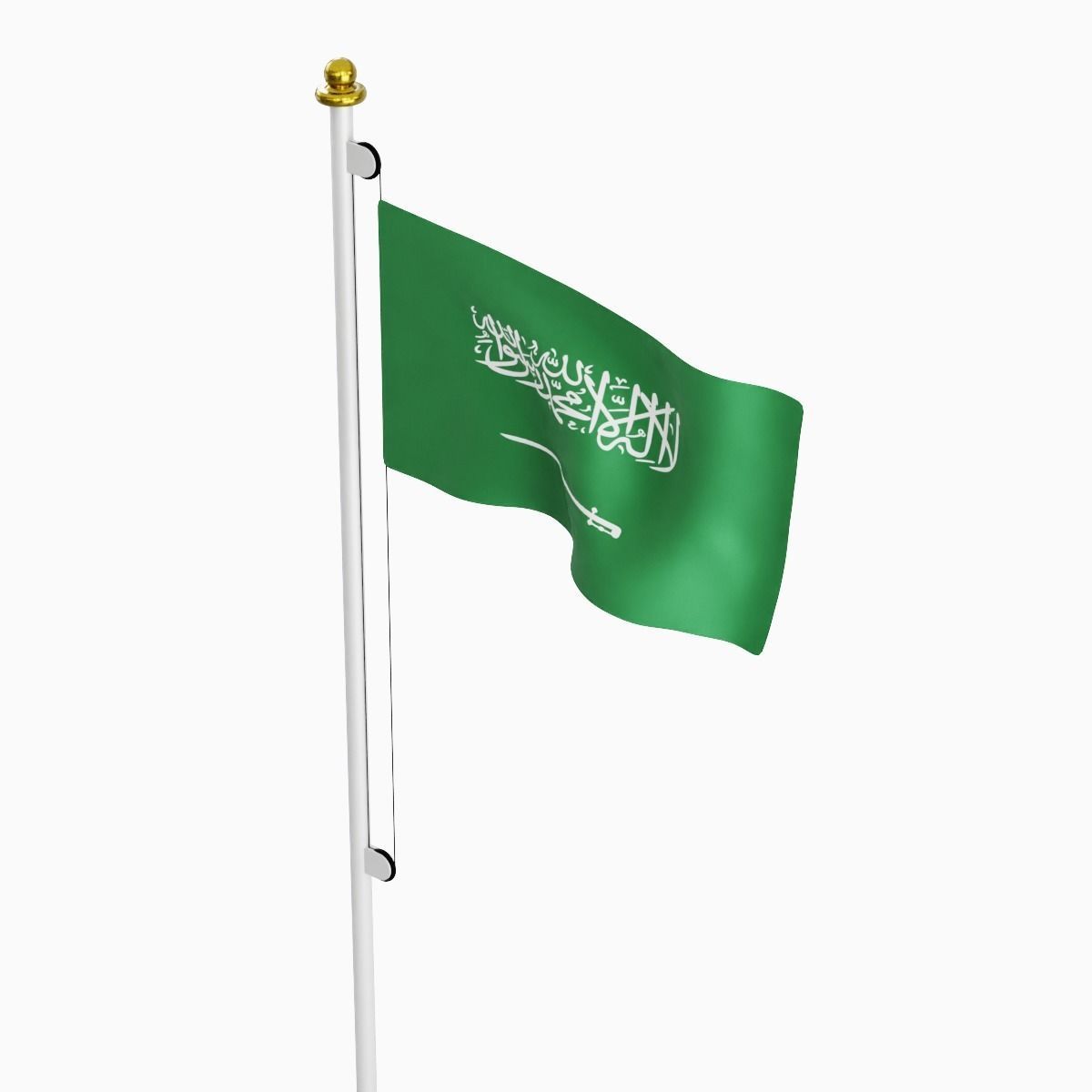 3D model Flag of the Saudi Arabia VR / AR / low-poly | CGTrader