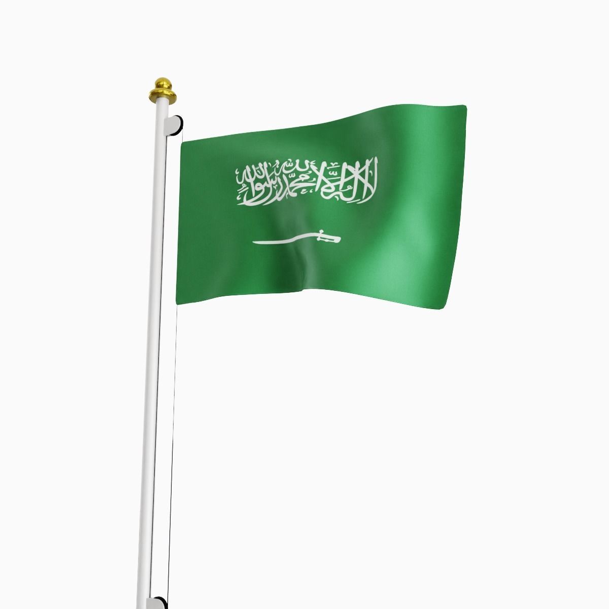 3D model Flag of the Saudi Arabia VR / AR / low-poly | CGTrader