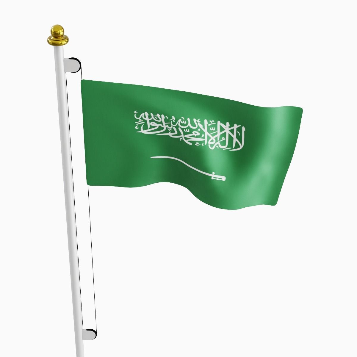3D model Flag of the Saudi Arabia VR / AR / low-poly | CGTrader