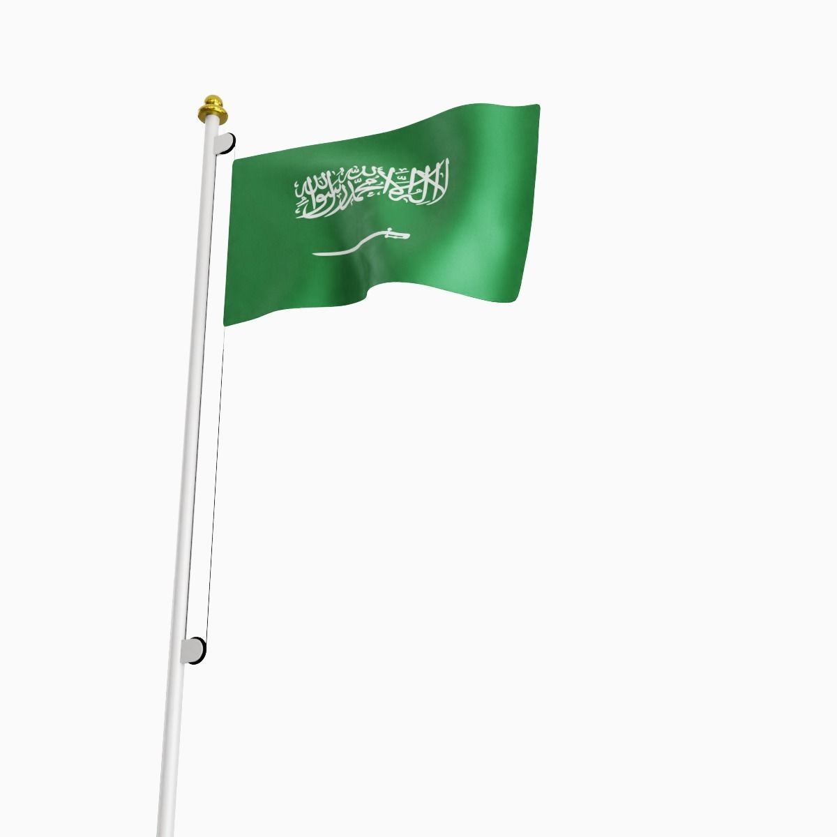 3D model Flag of the Saudi Arabia VR / AR / low-poly | CGTrader