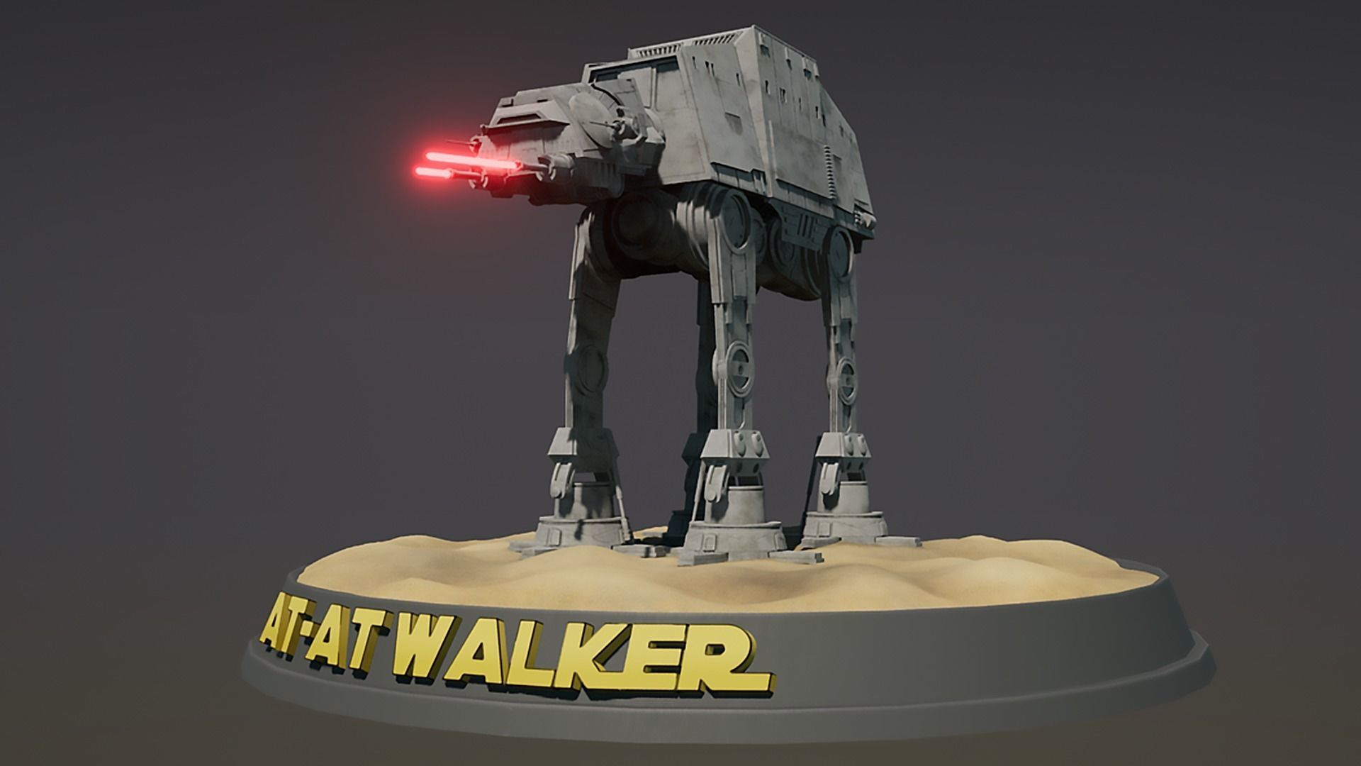 Blender 3 UE5 Star-wars AT-AT Walker Fan Art Model Guide 3D model | CGTrader