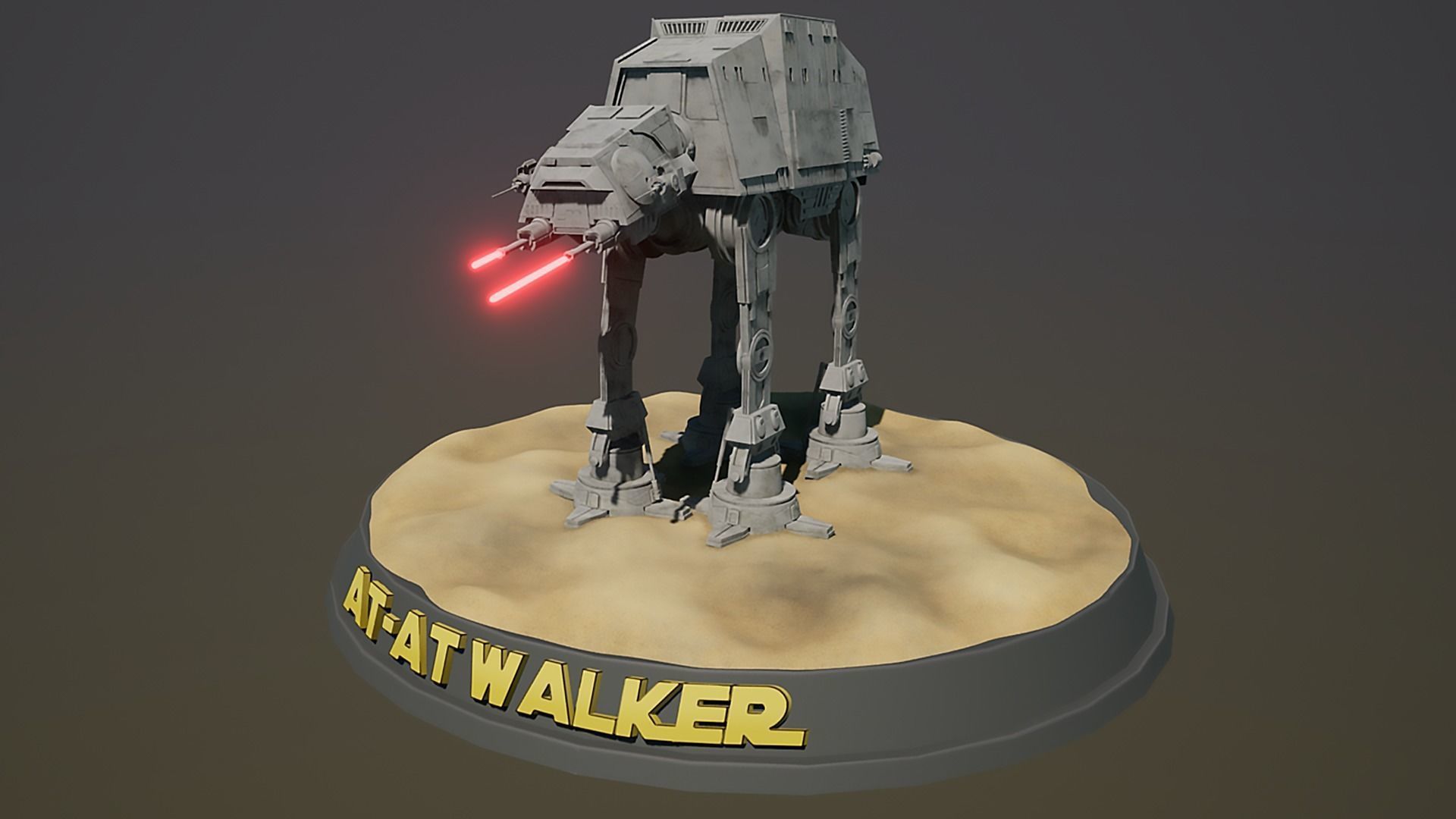 Blender 3 UE5 Star-wars AT-AT Walker Fan Art Model Guide 3D model ...