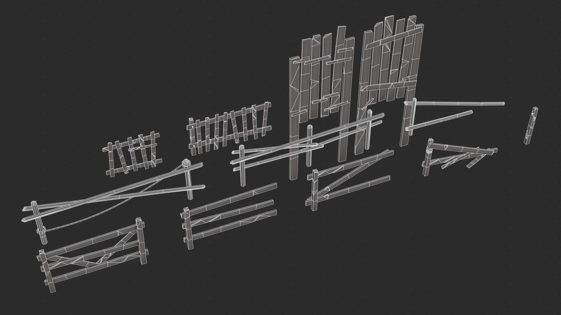 3D model Modular Wooden Jetty VR / AR / low-poly | CGTrader