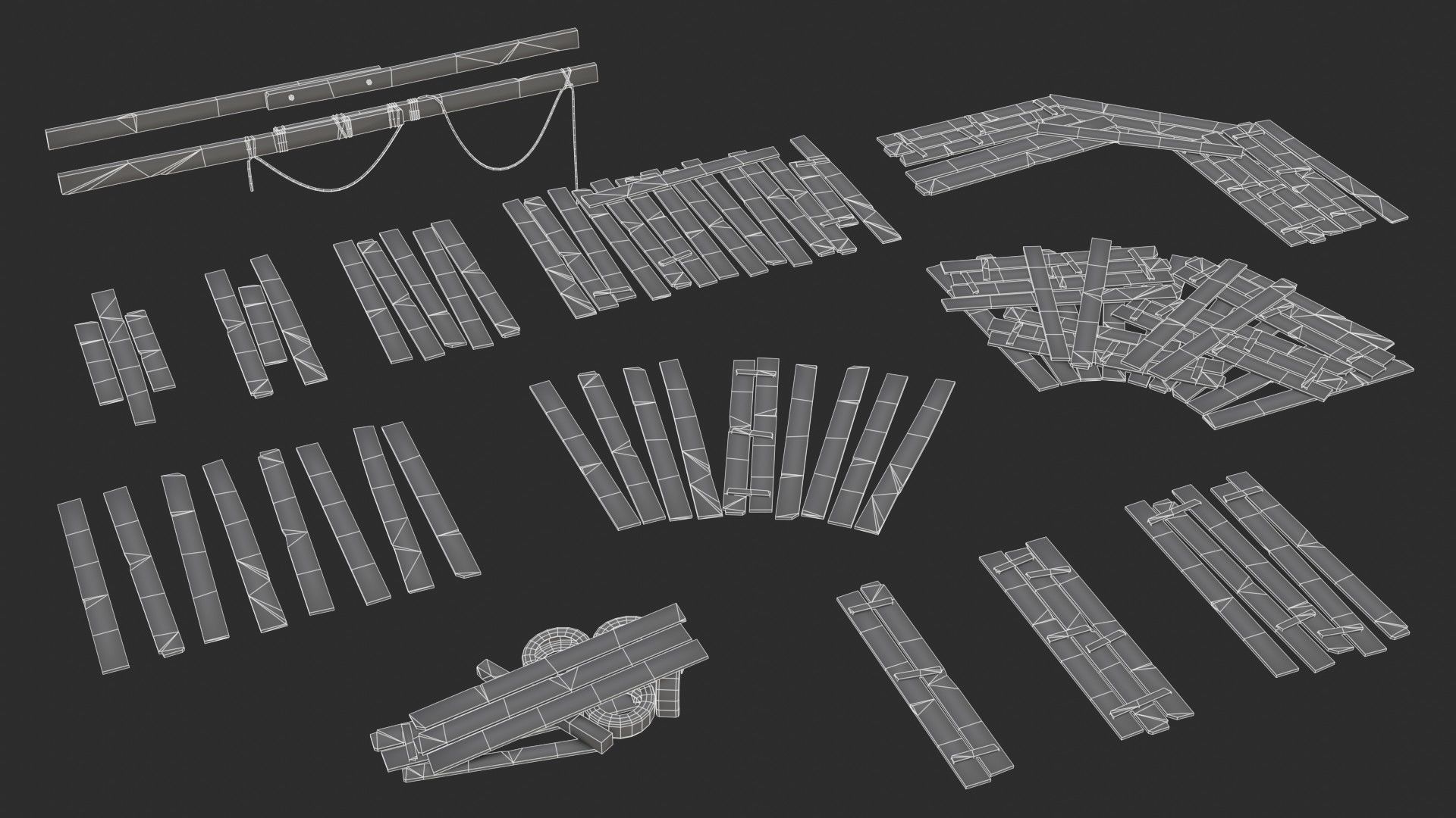 3D model Modular Wooden Jetty VR / AR / low-poly | CGTrader