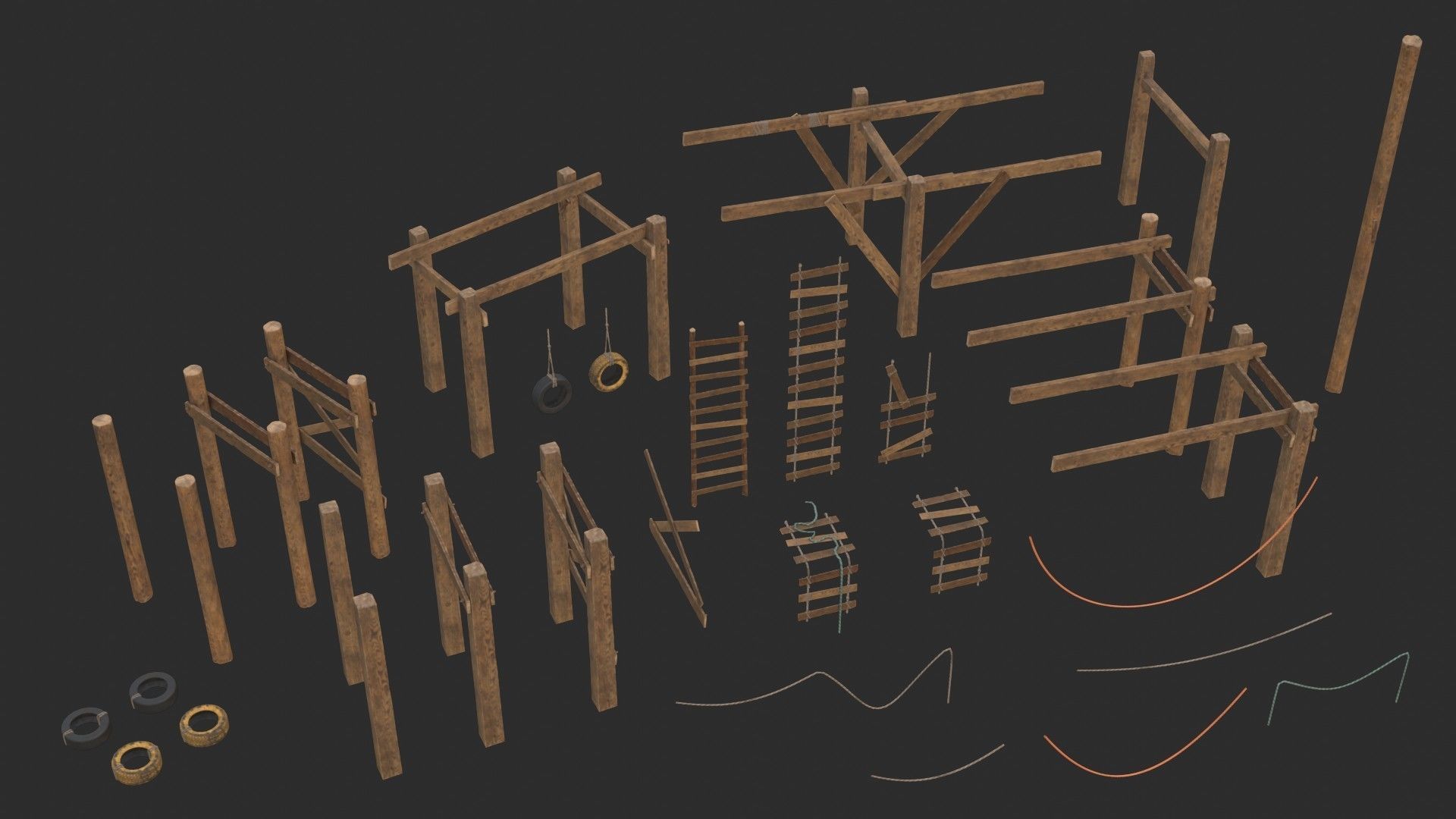 3D model Modular Wooden Jetty VR / AR / low-poly | CGTrader