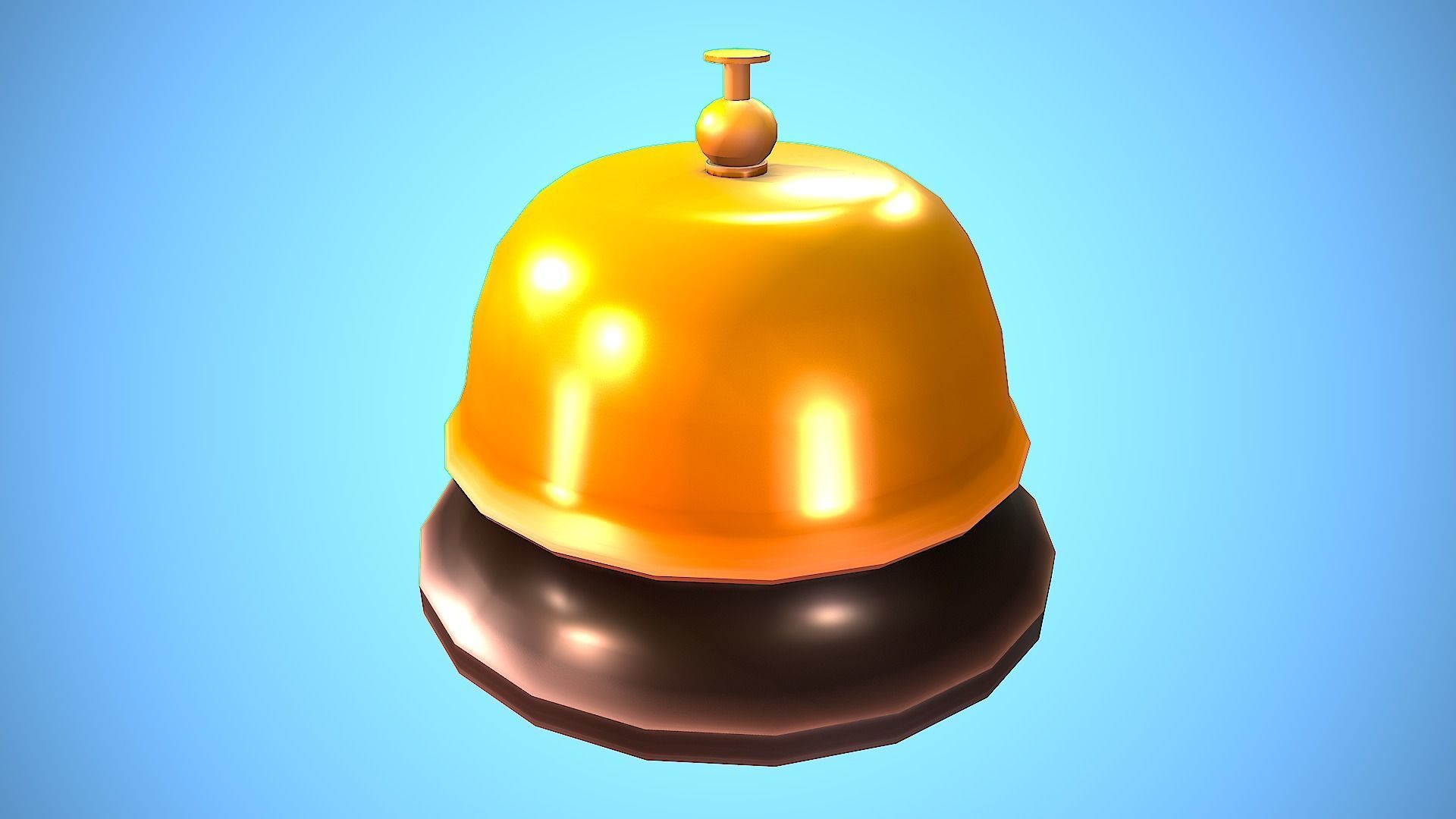 3D model RECEPTION BELL RING HOTEL LOBBY CARTOON STYLIZED VR / AR / low ...