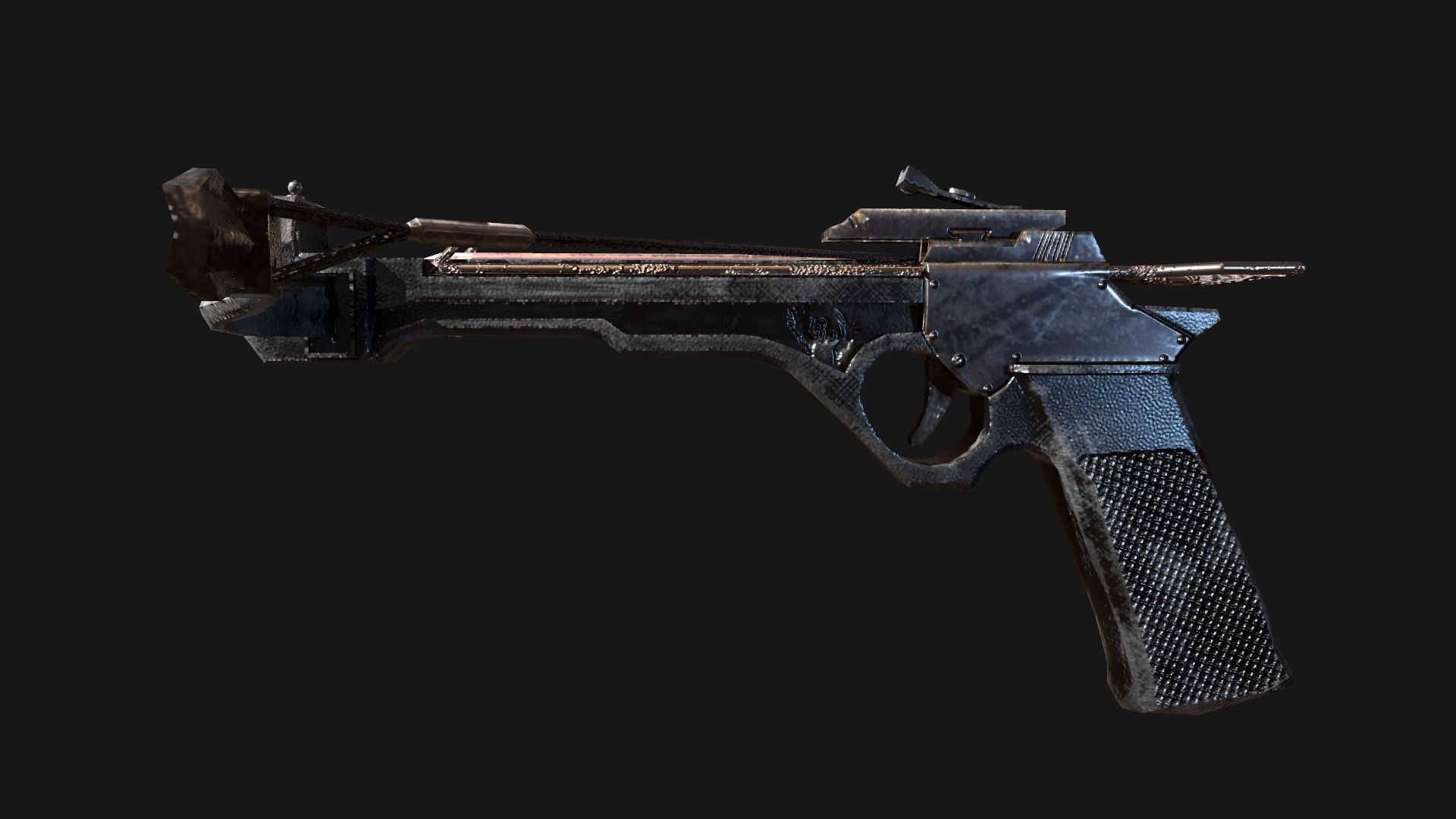 3D model Crossbow Pistol Post-Apoc Low-poly PBR VR / AR / low-poly ...
