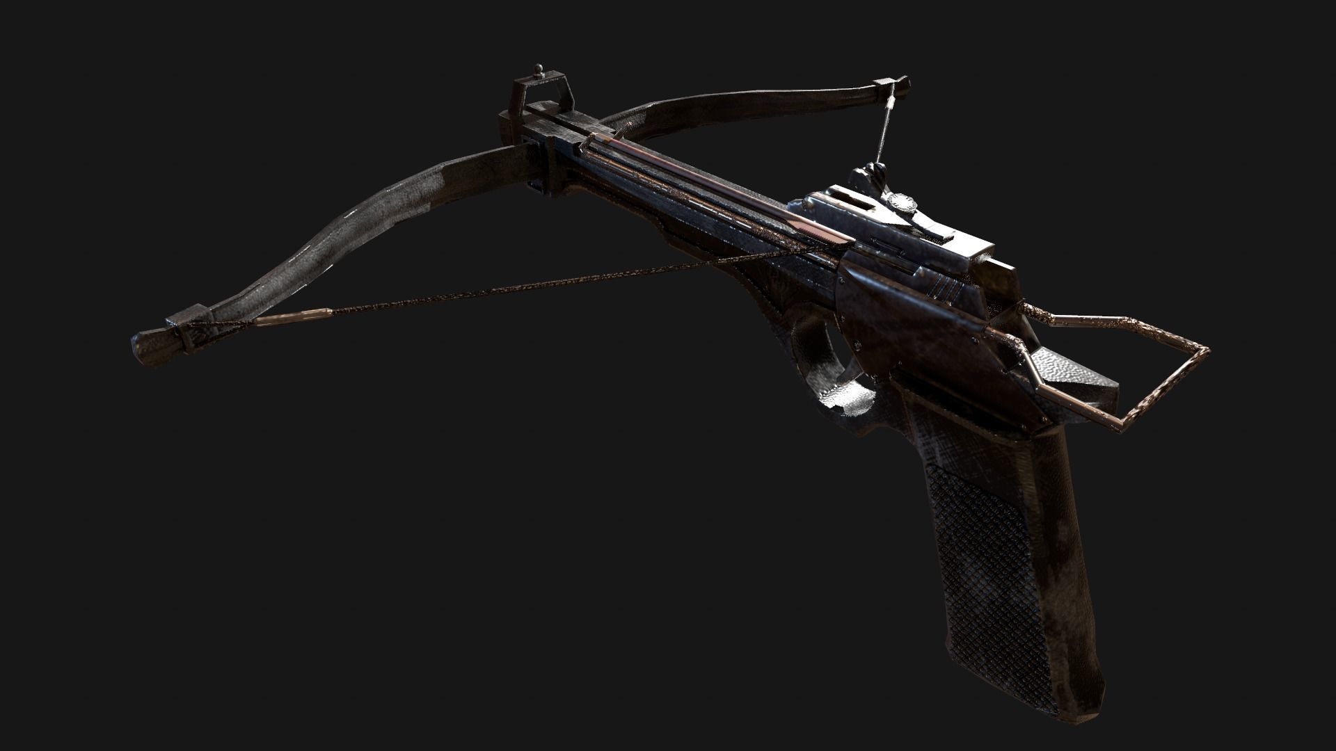 3D model Crossbow Pistol Post-Apoc Low-poly PBR VR / AR / low-poly ...