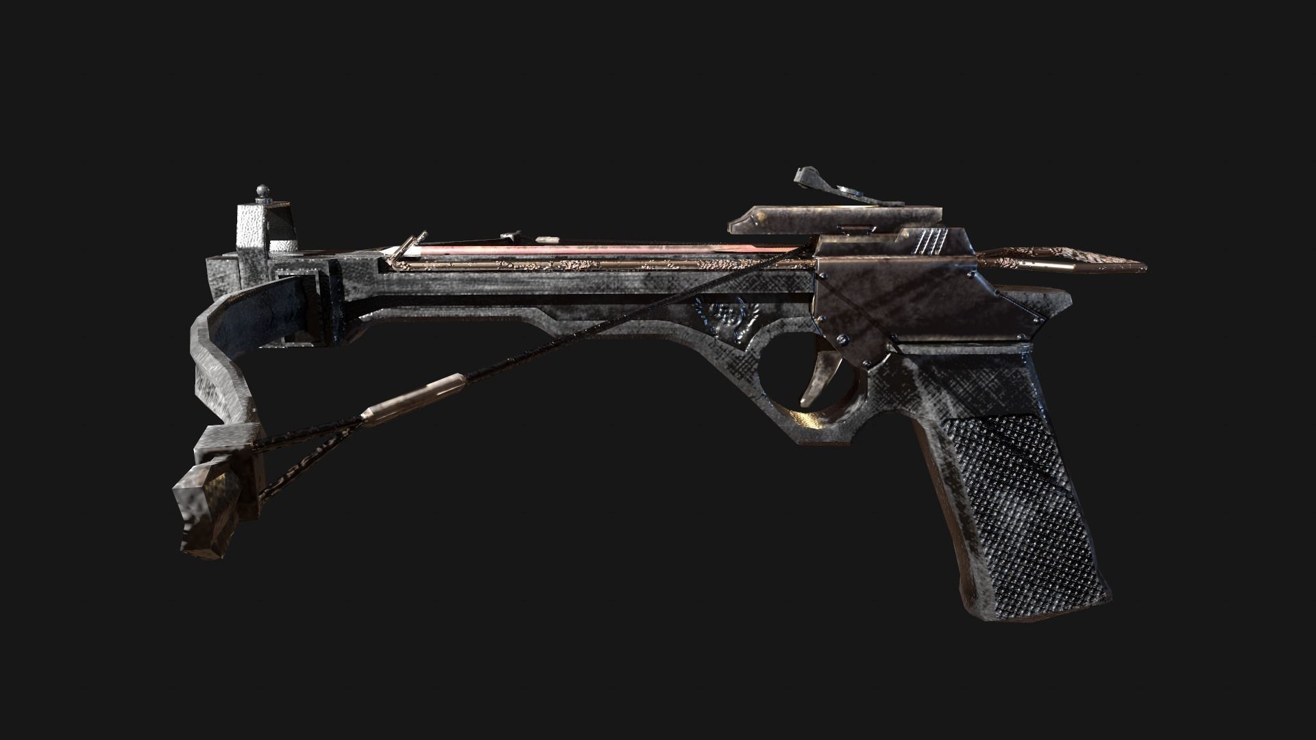 3D model Crossbow Pistol Post-Apoc Low-poly PBR VR / AR / low-poly ...