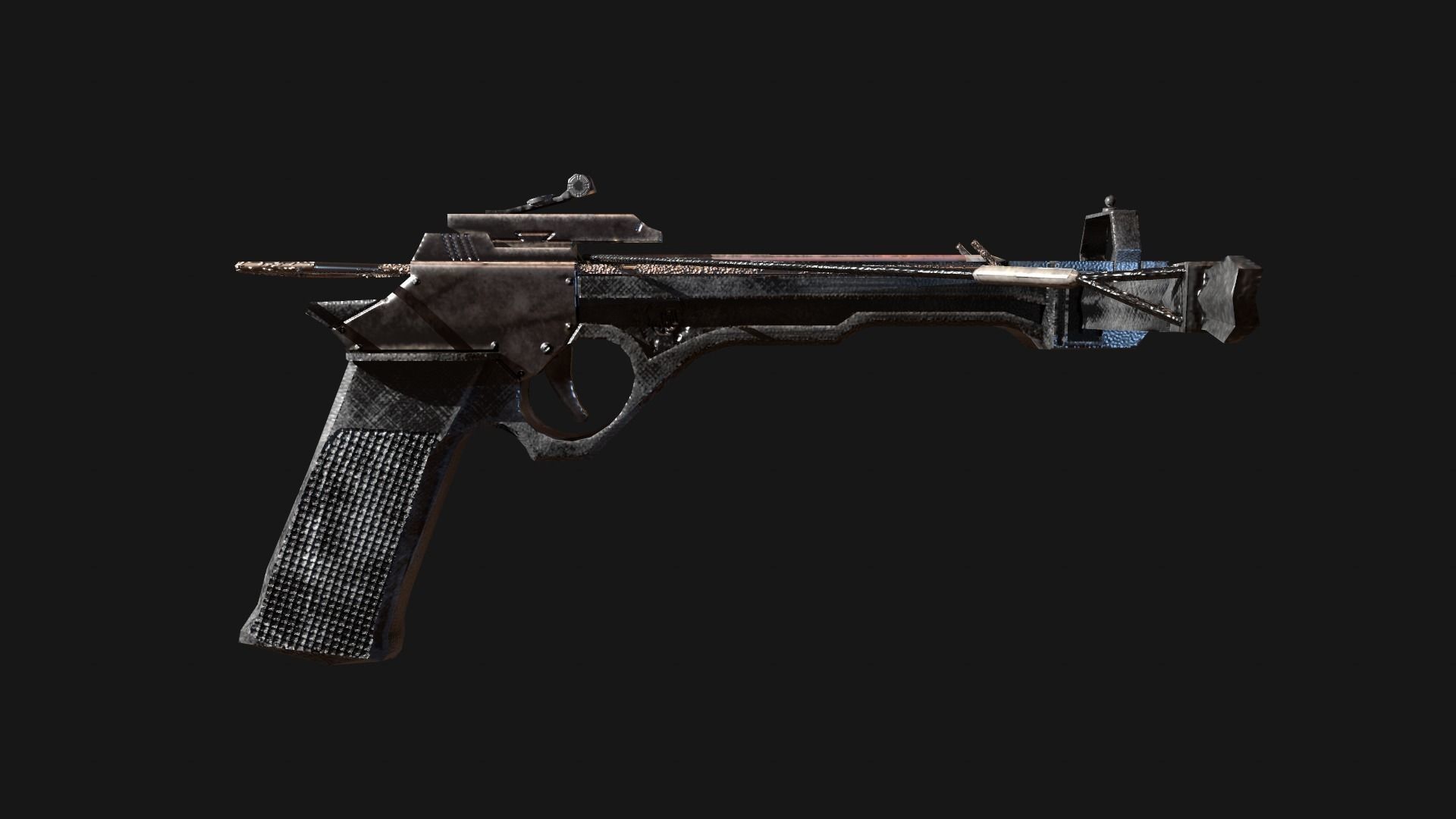 3D model Crossbow Pistol Post-Apoc Low-poly PBR VR / AR / low-poly ...