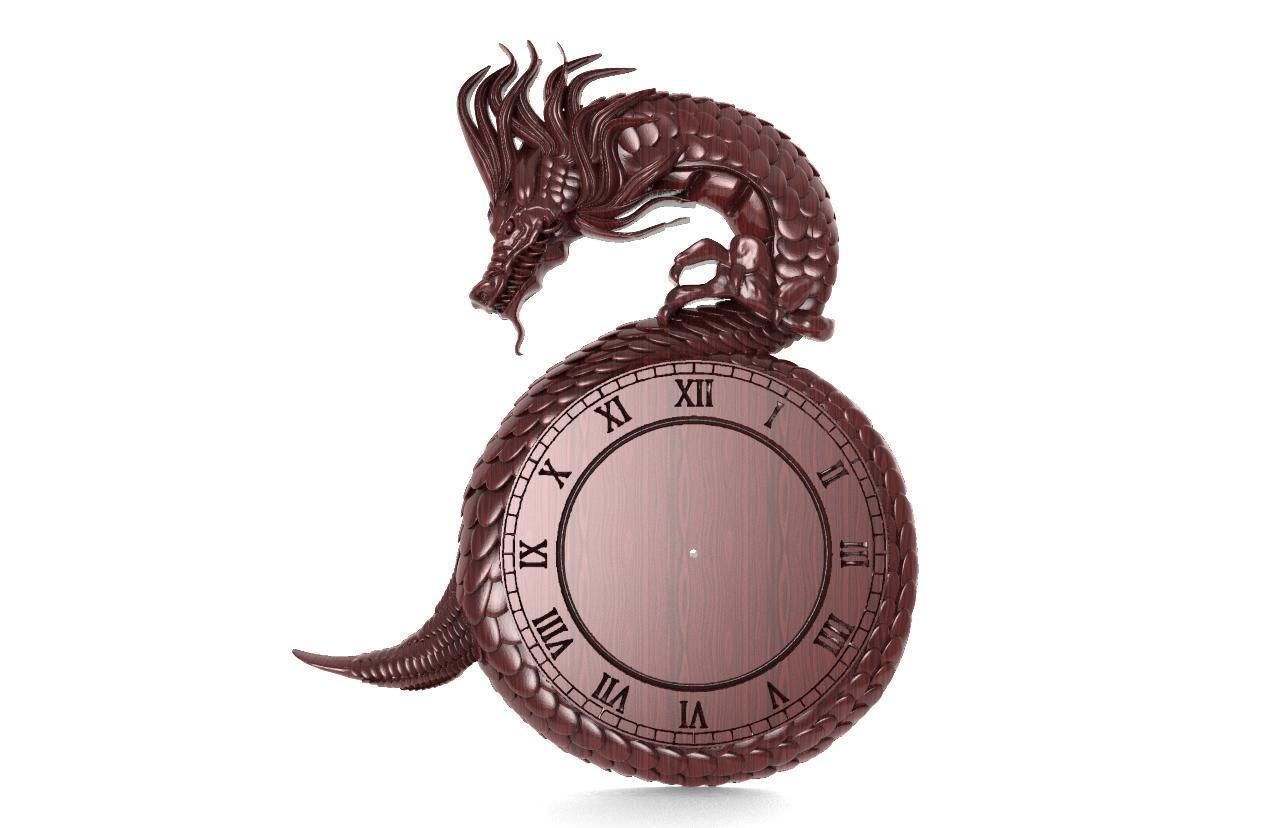 Dragon clock CNC 3D model 3D printable | CGTrader