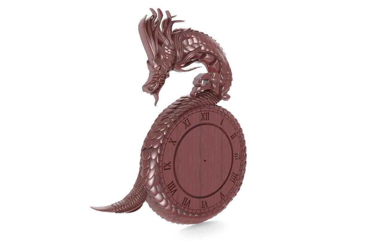 Dragon clock CNC 3D model 3D printable | CGTrader