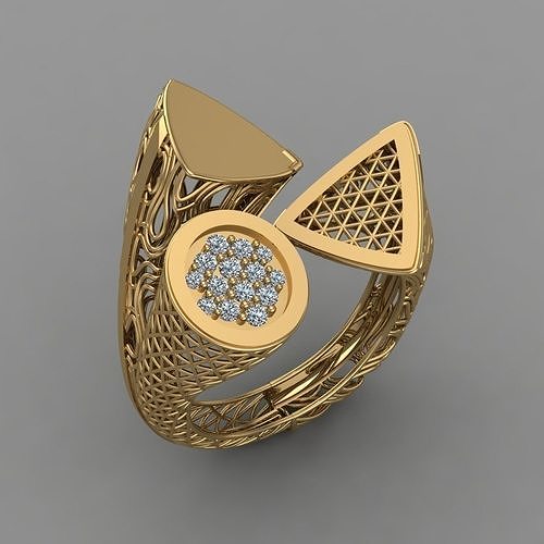 Unique Turkish Ring for Womens 3D Print Model 3D model 3D printable ...