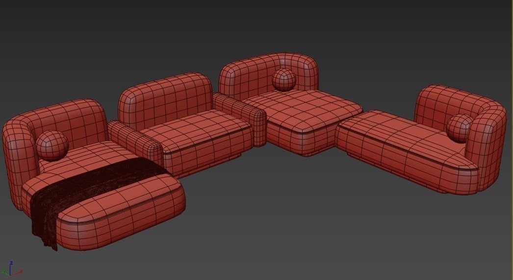 POP SOFA DELCOURT COLLECTION 3D model | CGTrader