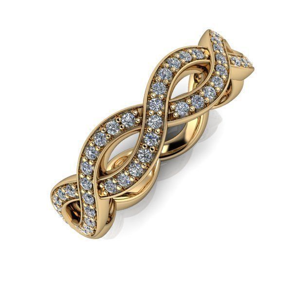 Wedding Band Infinity Rings 3D model 3D printable | CGTrader
