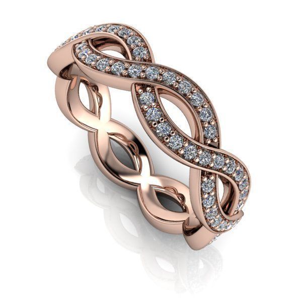 Wedding Band Infinity Rings 3D model 3D printable | CGTrader