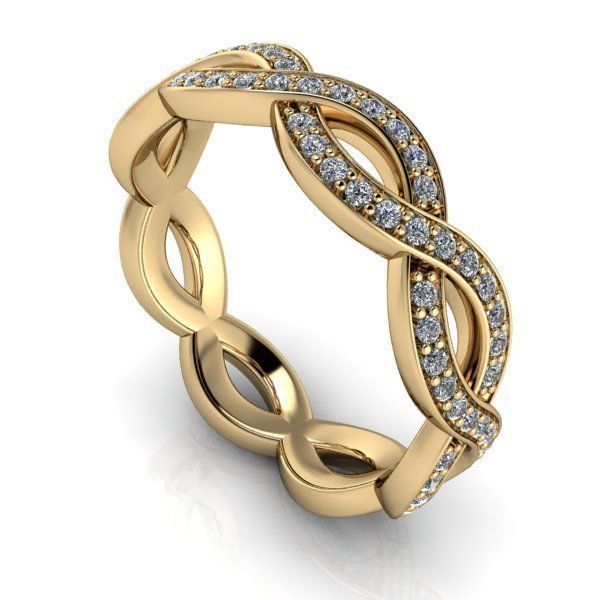 Wedding Band Infinity Rings 3D model 3D printable | CGTrader
