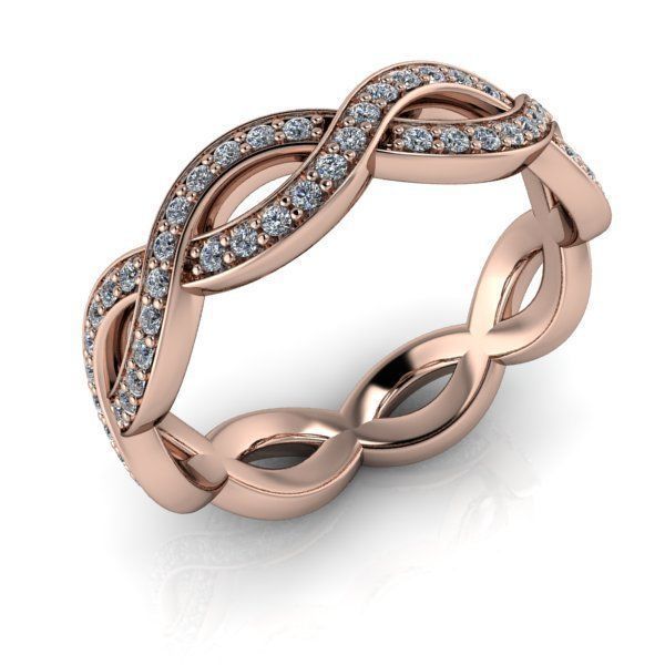 Wedding Band Infinity Rings 3D model 3D printable | CGTrader