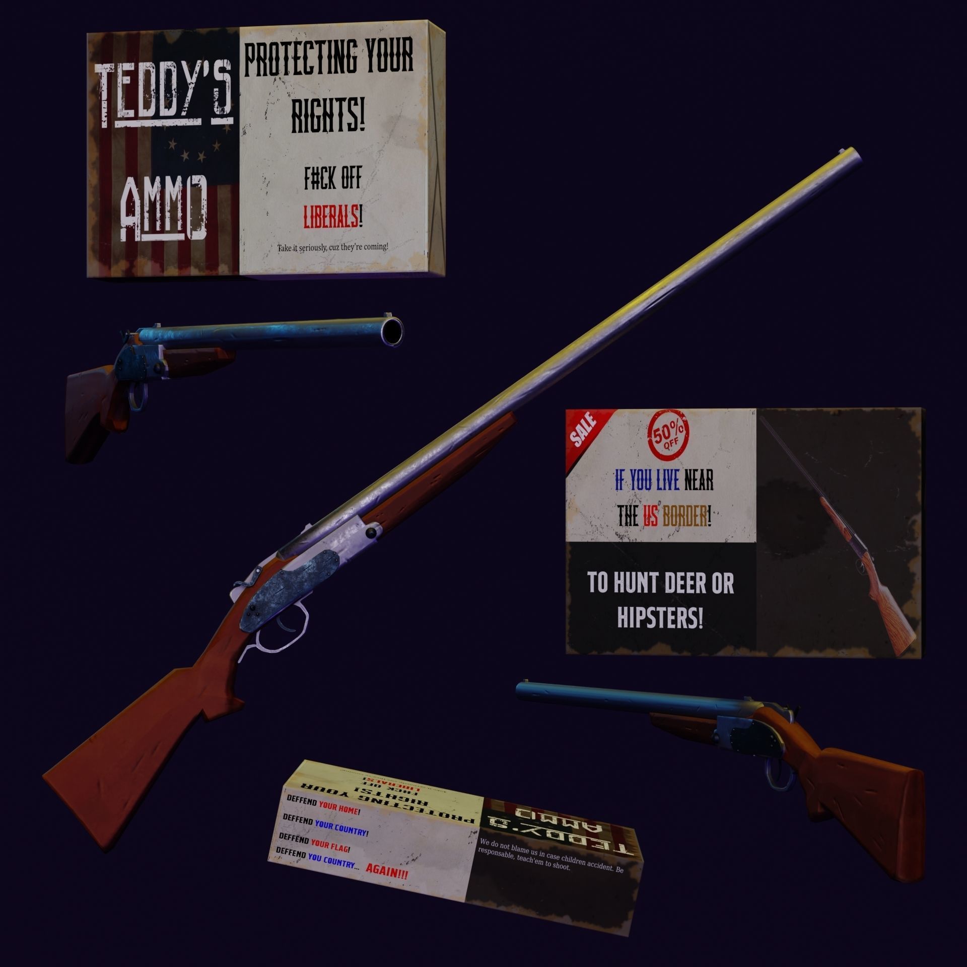 3D model PACK Old West Gun VR / AR / low-poly | CGTrader