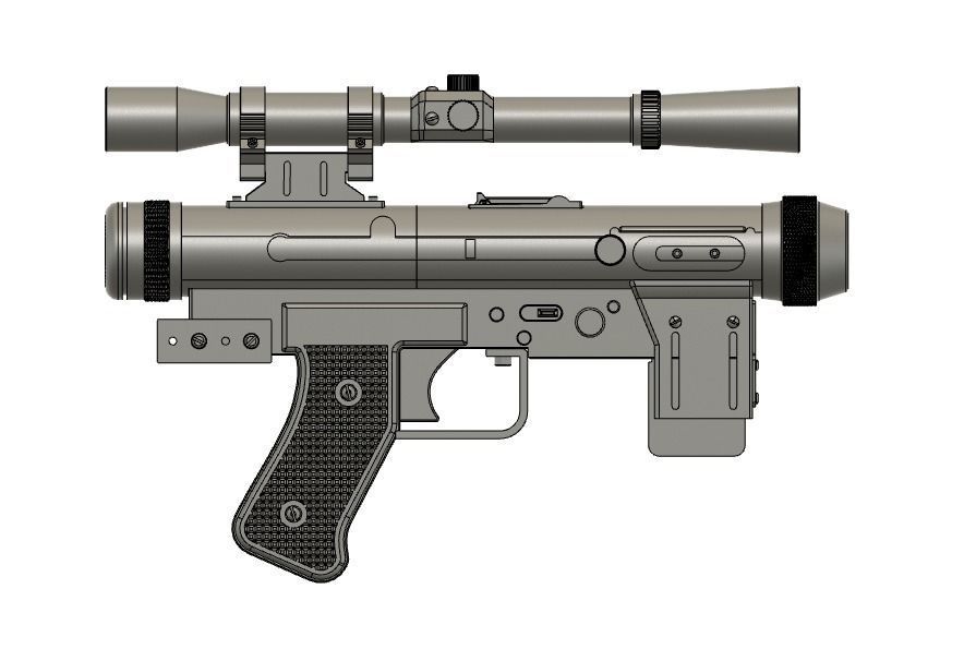 StarWars SE-14R death trooper Blaster for cosplay 3D model 3D printable ...