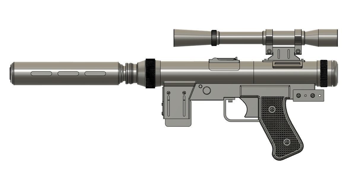 StarWars SE-14R death trooper Blaster for cosplay 3D model 3D printable ...