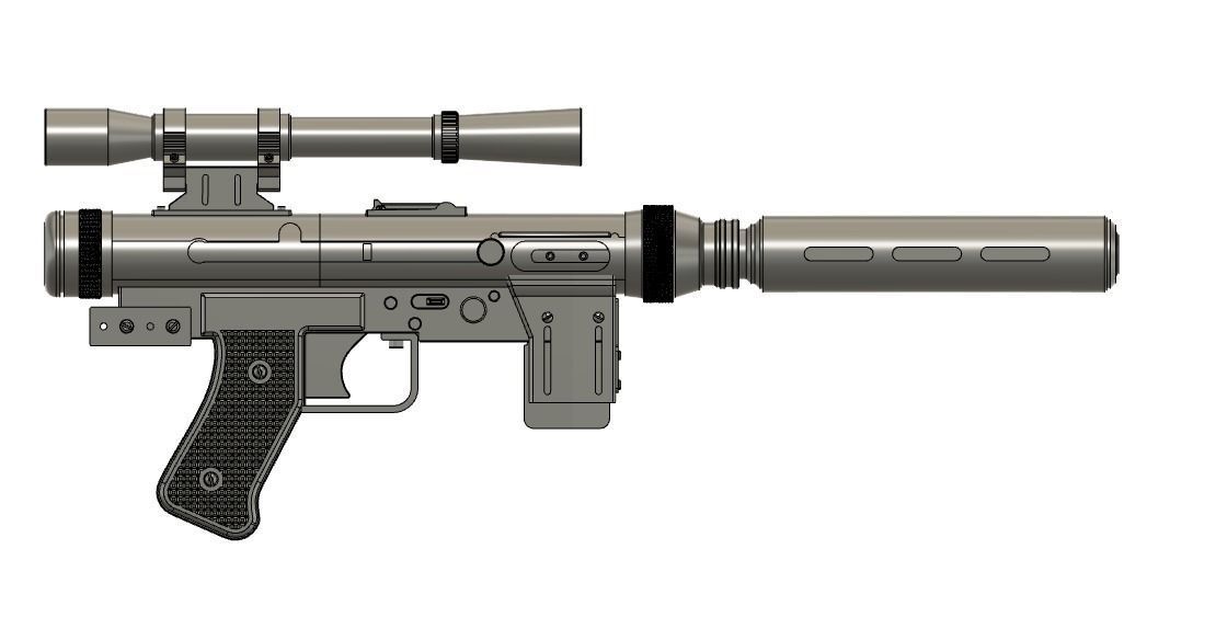 StarWars SE-14R death trooper Blaster for cosplay 3D model 3D printable ...