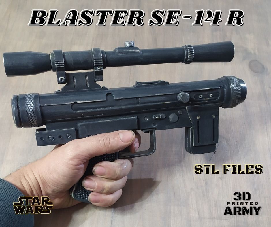 StarWars SE-14R death trooper Blaster for cosplay 3D model 3D printable ...