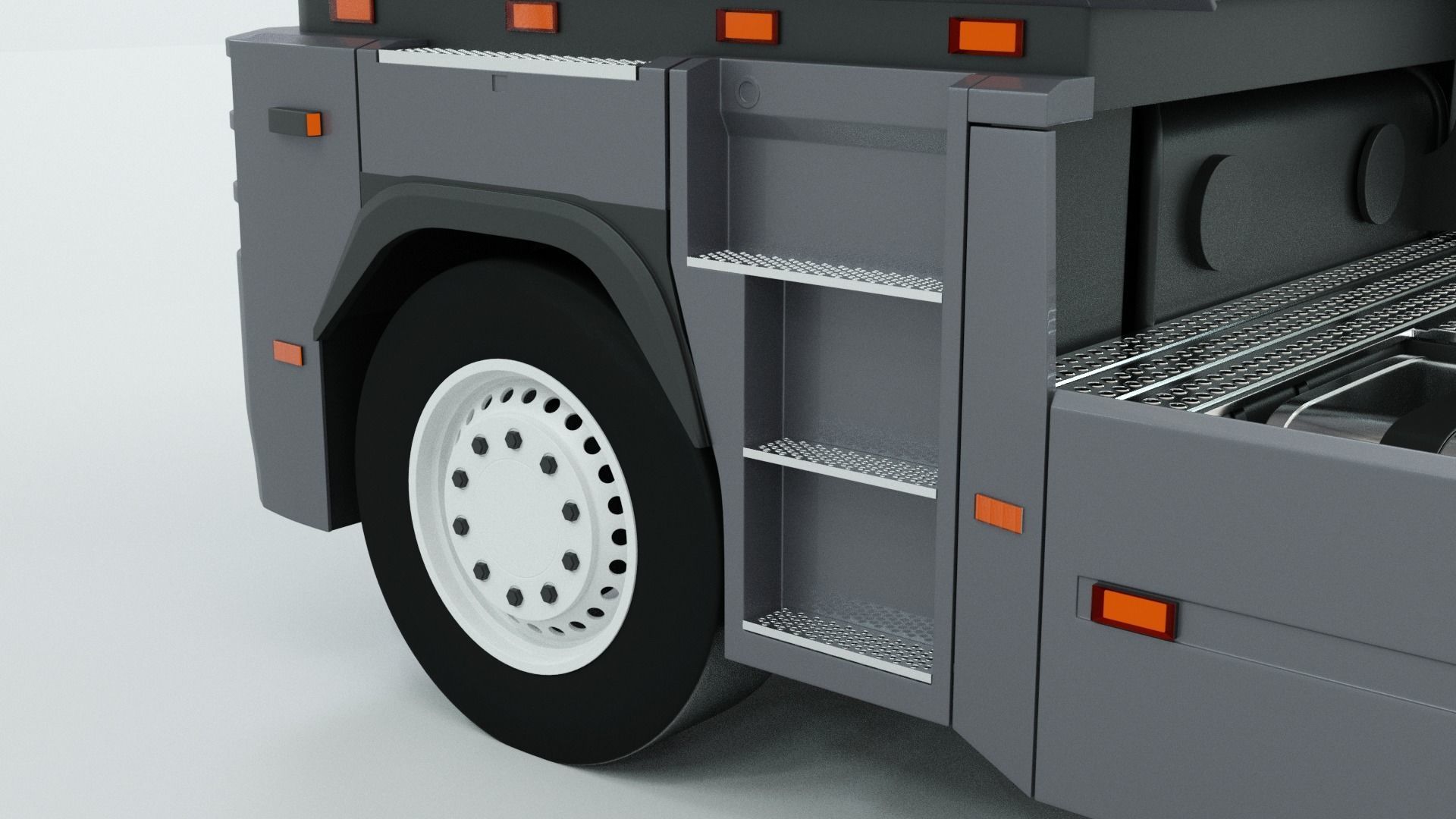 TRUCK Renault MAGNUM 520 Grain-trailer READY FOR SUBDIV 3D model | CGTrader