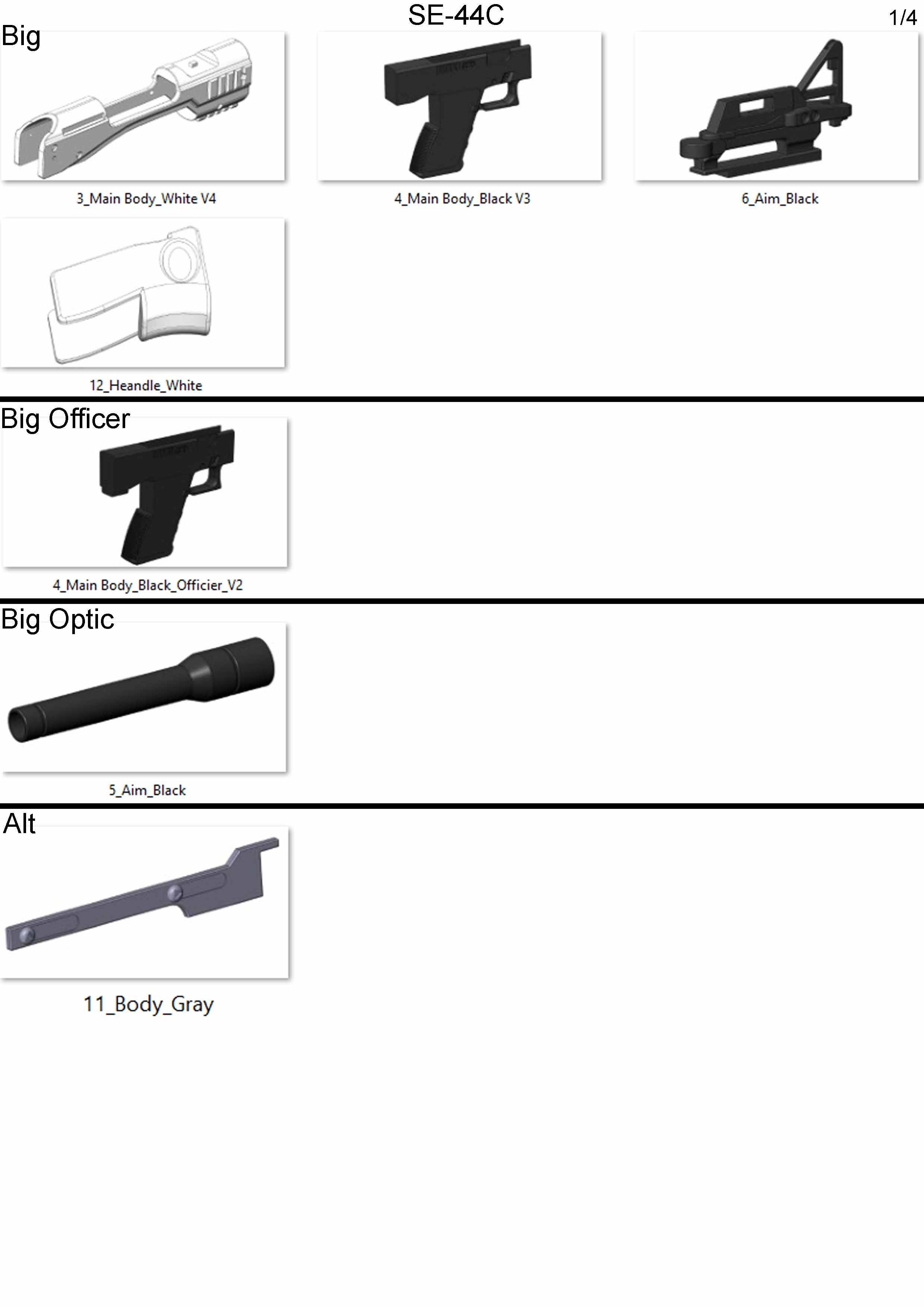 SE-44C Blaster - Star Wars - Commercial - Printable - STL 3D model 3D ...