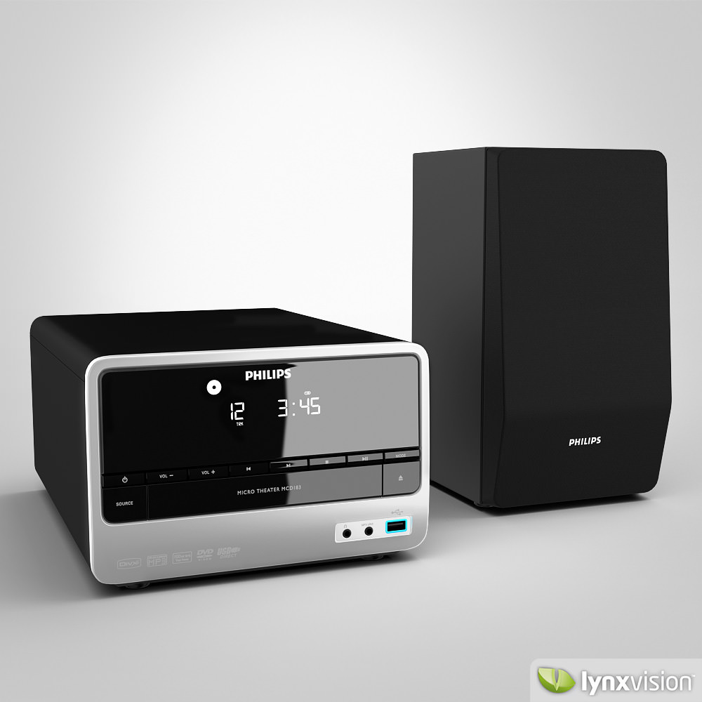Philips Micro Theater Audio System 3D Model .max .obj .fbx - CGTrader.com
