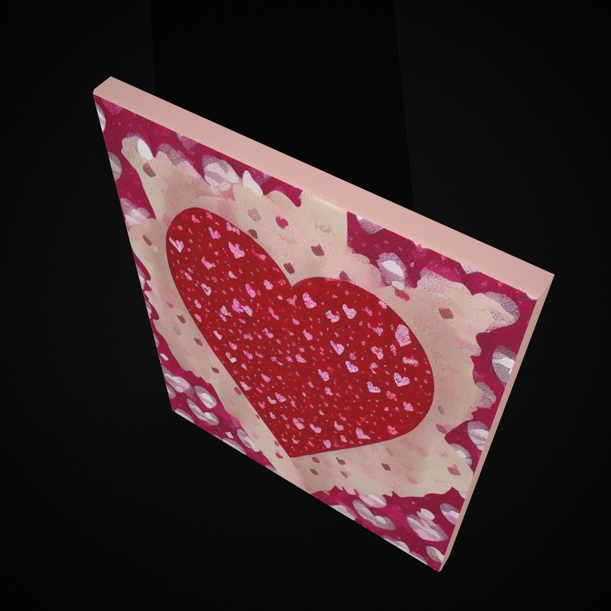 3D model Delicate Hearts Painting VR / AR / low-poly | CGTrader