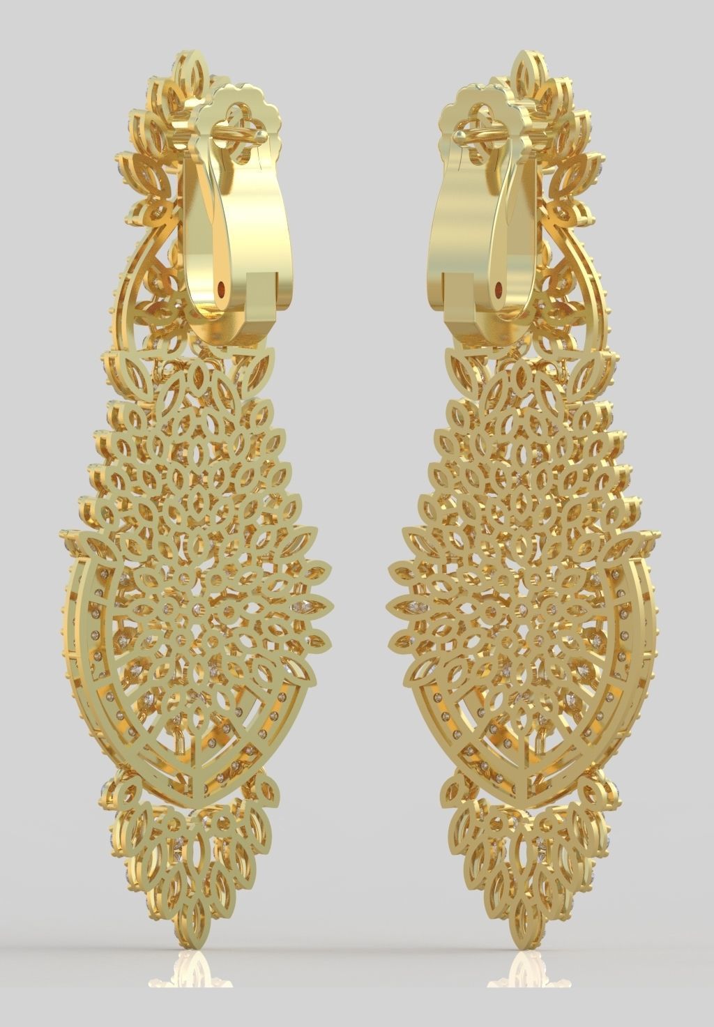 Earring 3D model 3D printable model 0203 3D model 3D printable | CGTrader