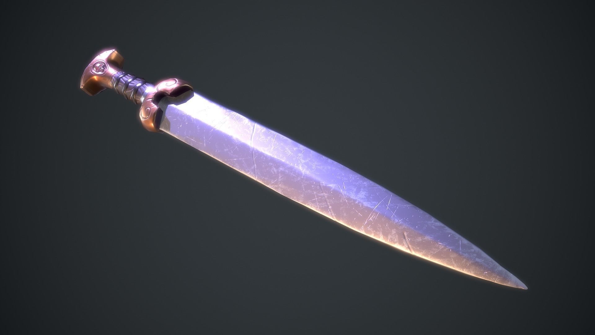 Gladius sword - game ready low poly 3d model free VR / AR / low-poly 3D ...