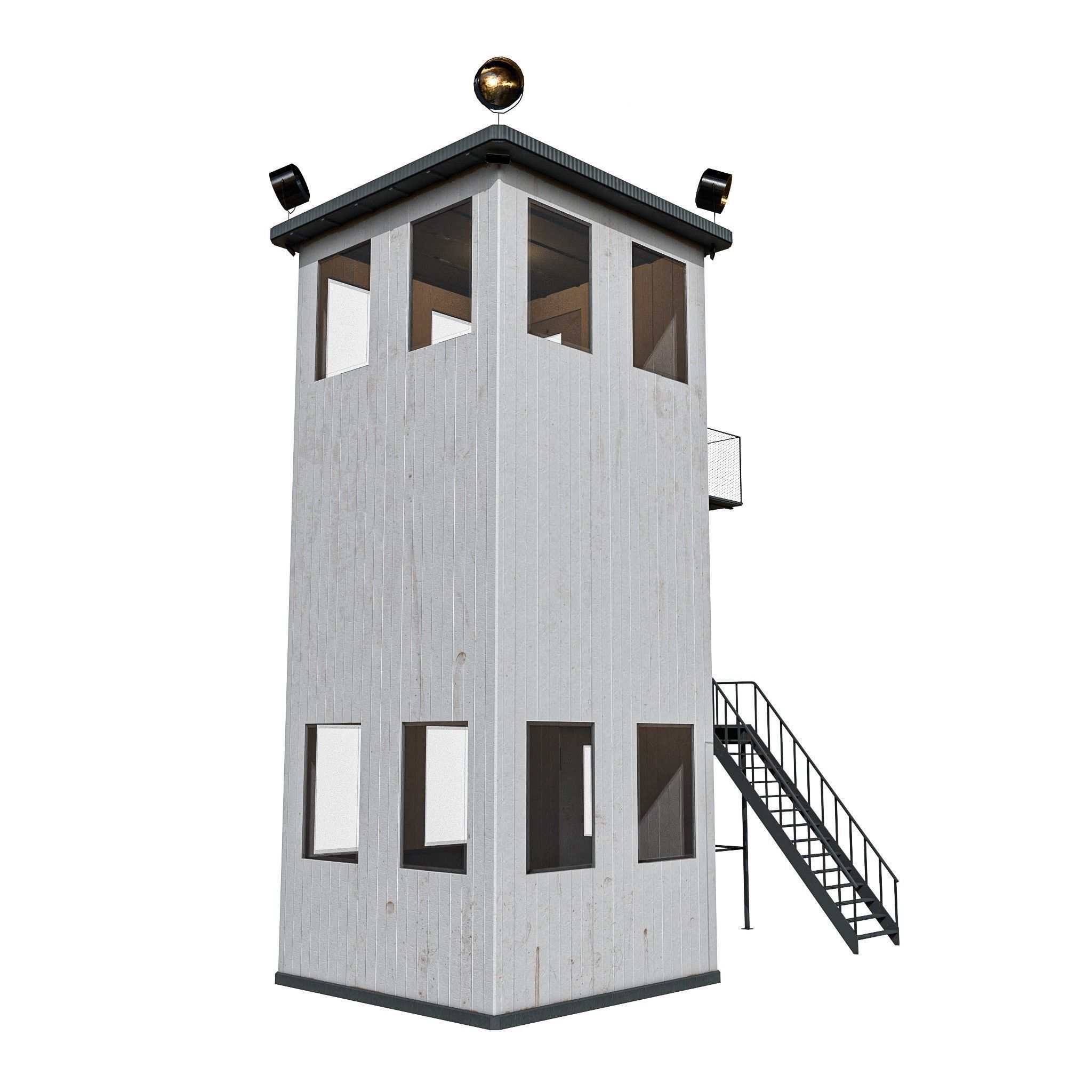 3D model Security Watch Tower 2 Types VR / AR / low-poly | CGTrader
