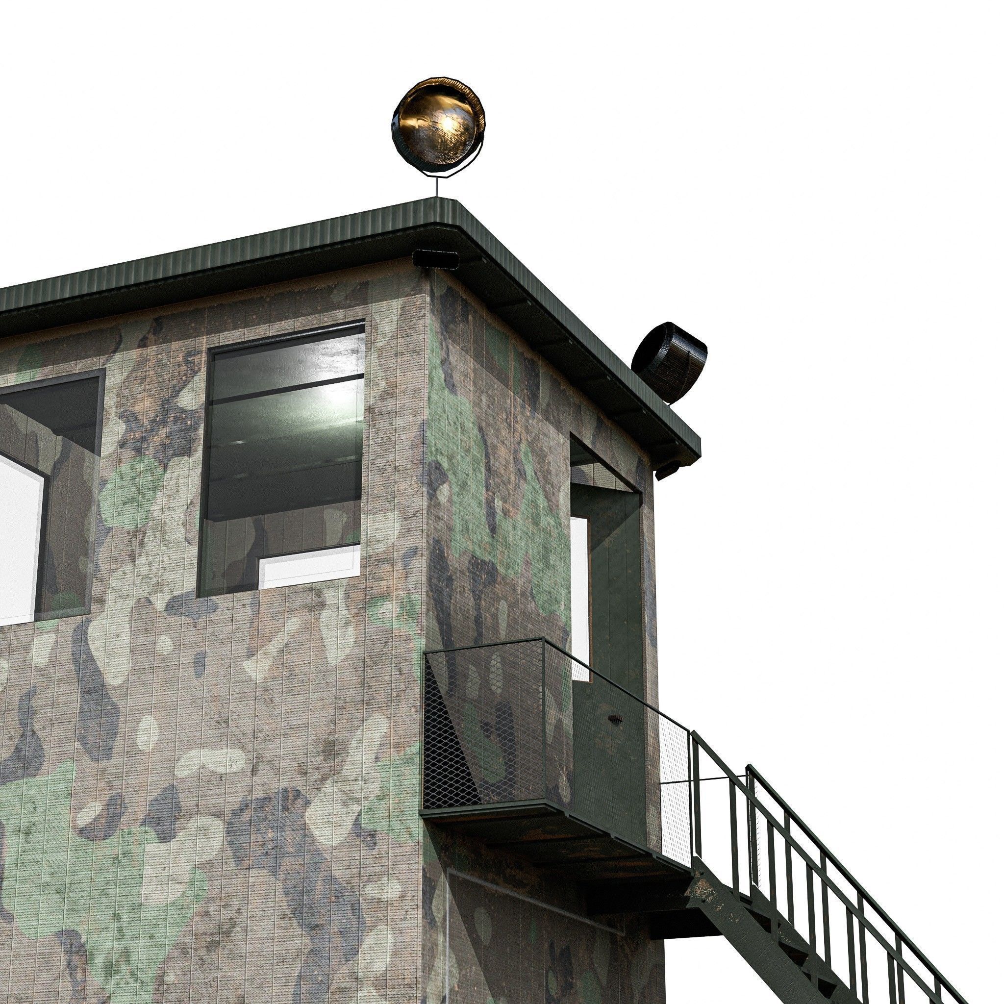 3D model Security Watch Tower 2 Types VR / AR / low-poly | CGTrader