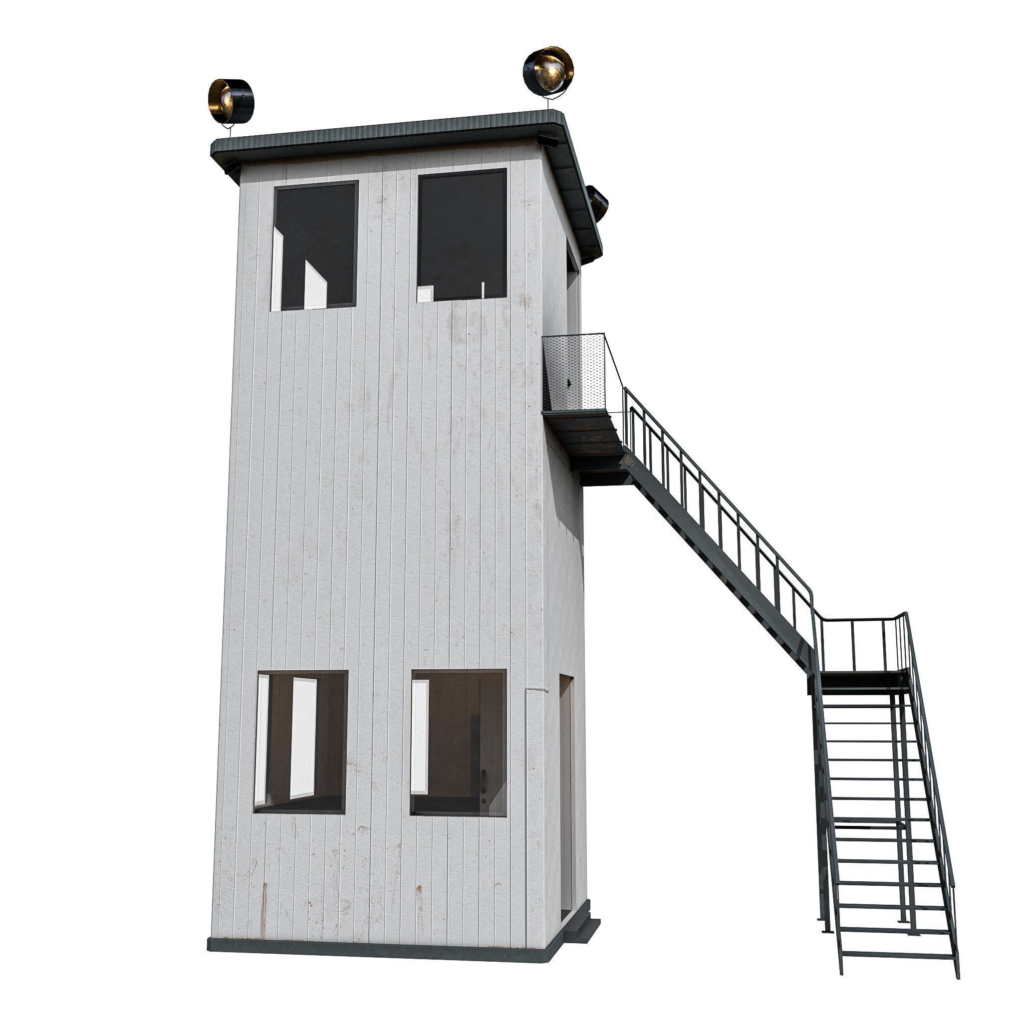 3D model Security Watch Tower 2 Types VR / AR / low-poly | CGTrader