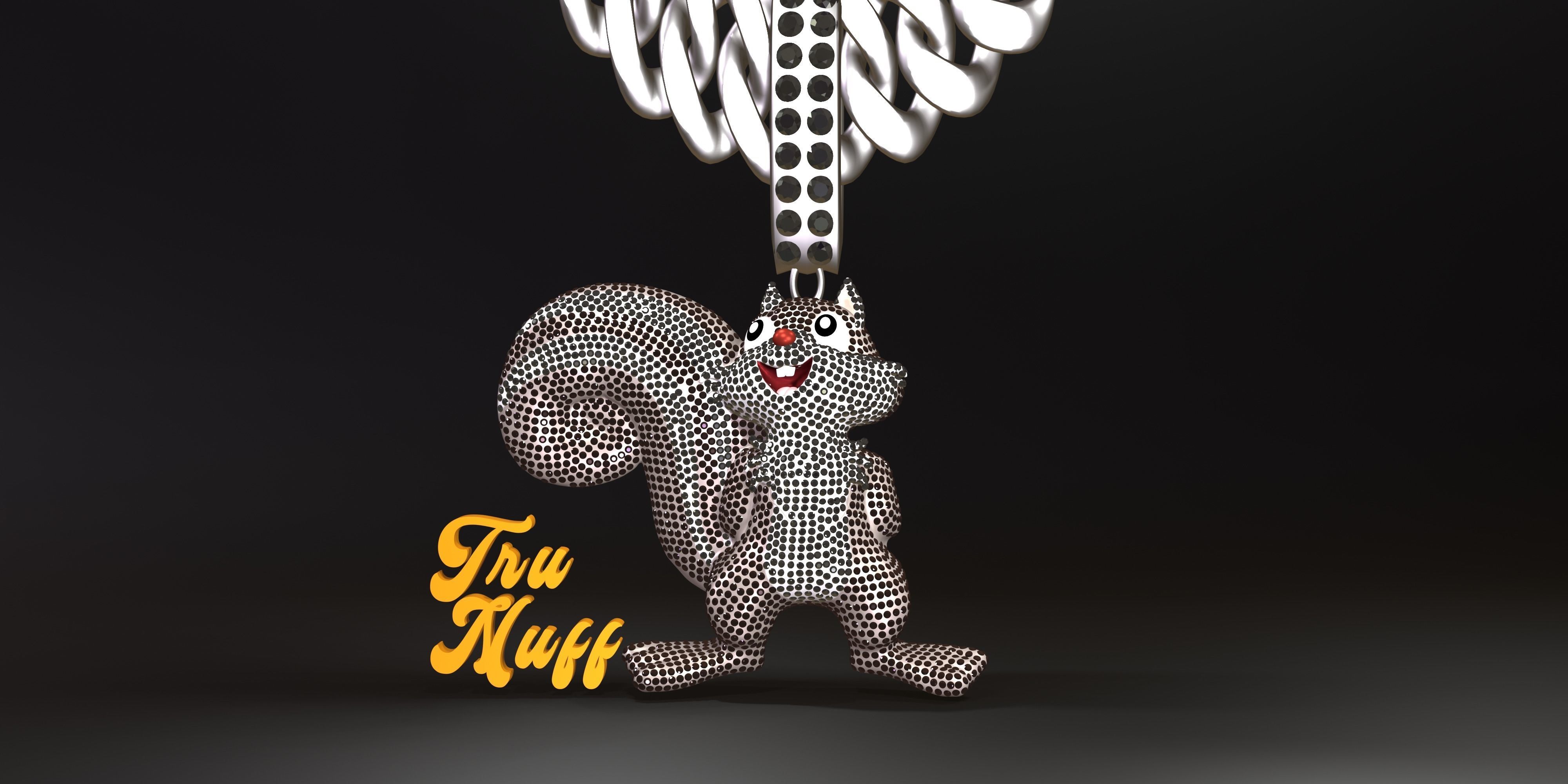 Diamond Squirrel Cuban Link Chain 3D model | CGTrader