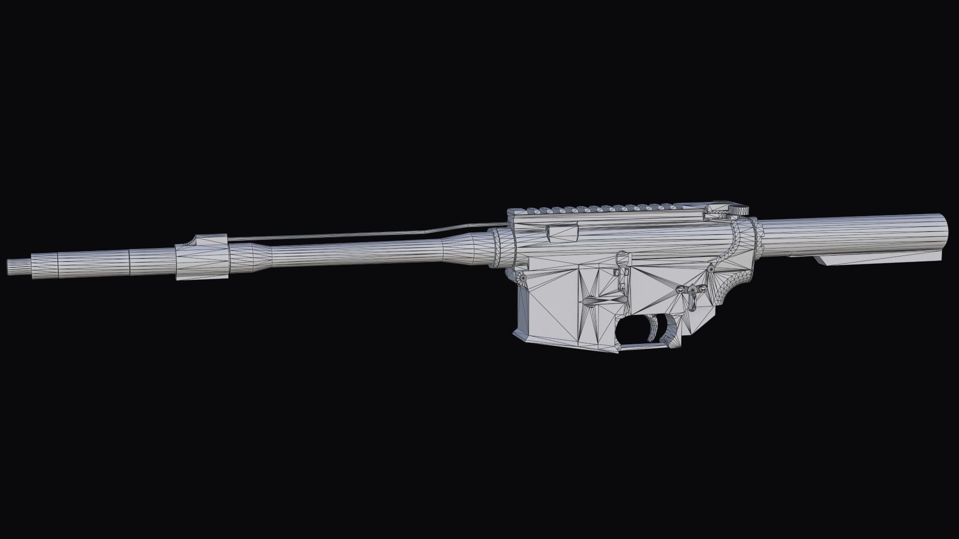 3D model M4A1 receiver with barrel VR / AR / low-poly | CGTrader