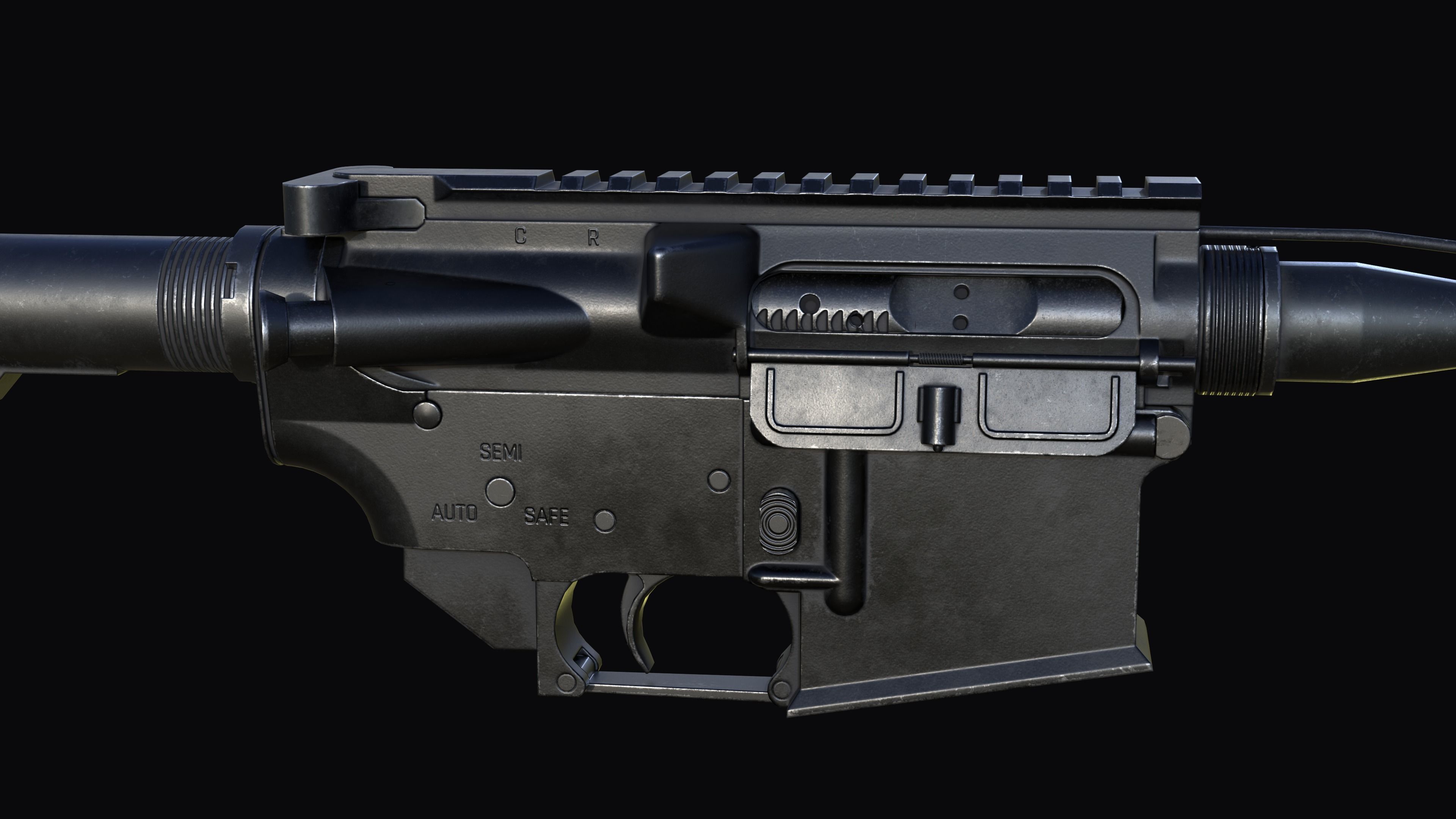 3D model M4A1 receiver with barrel VR / AR / low-poly | CGTrader