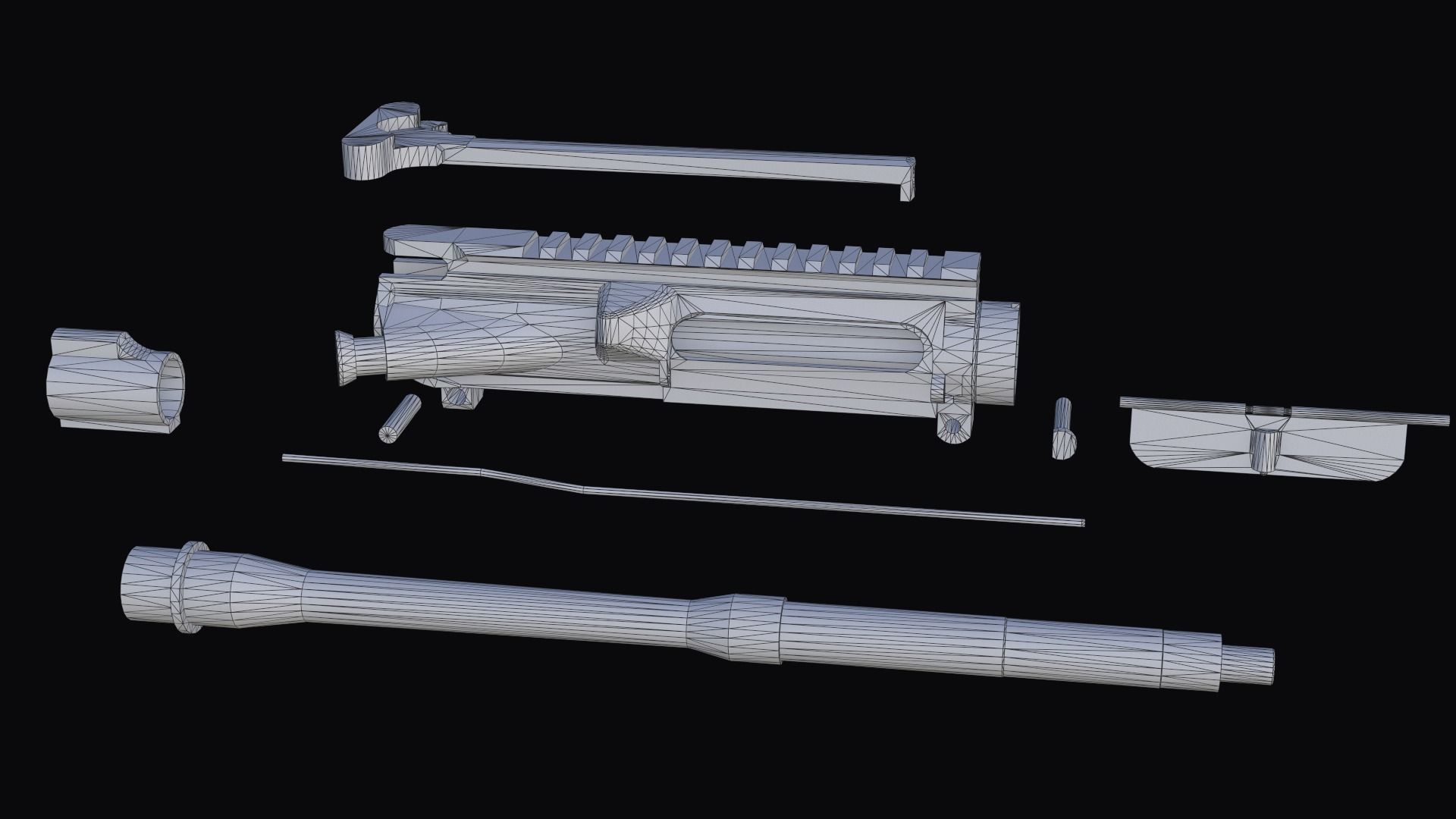 3D model M4A1 receiver with barrel VR / AR / low-poly | CGTrader