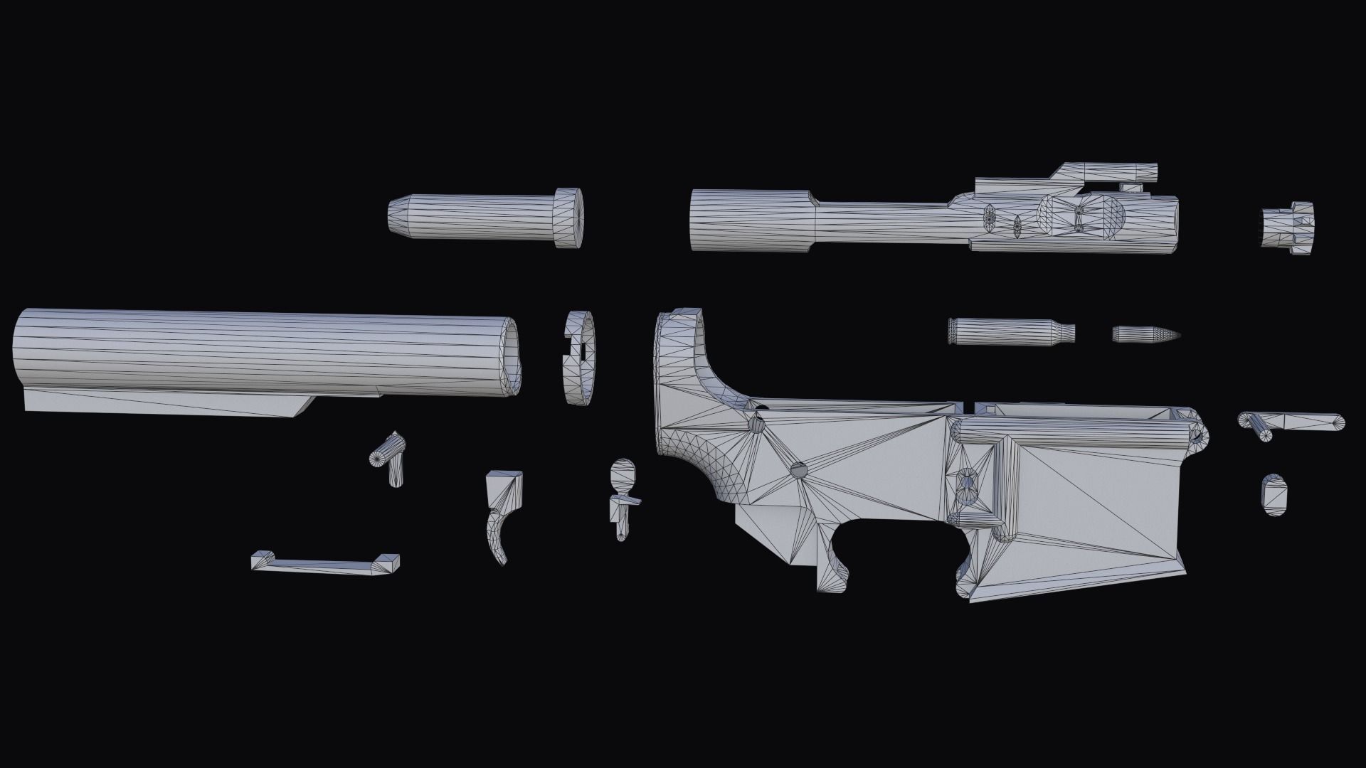 3D model M4A1 receiver with barrel VR / AR / low-poly | CGTrader