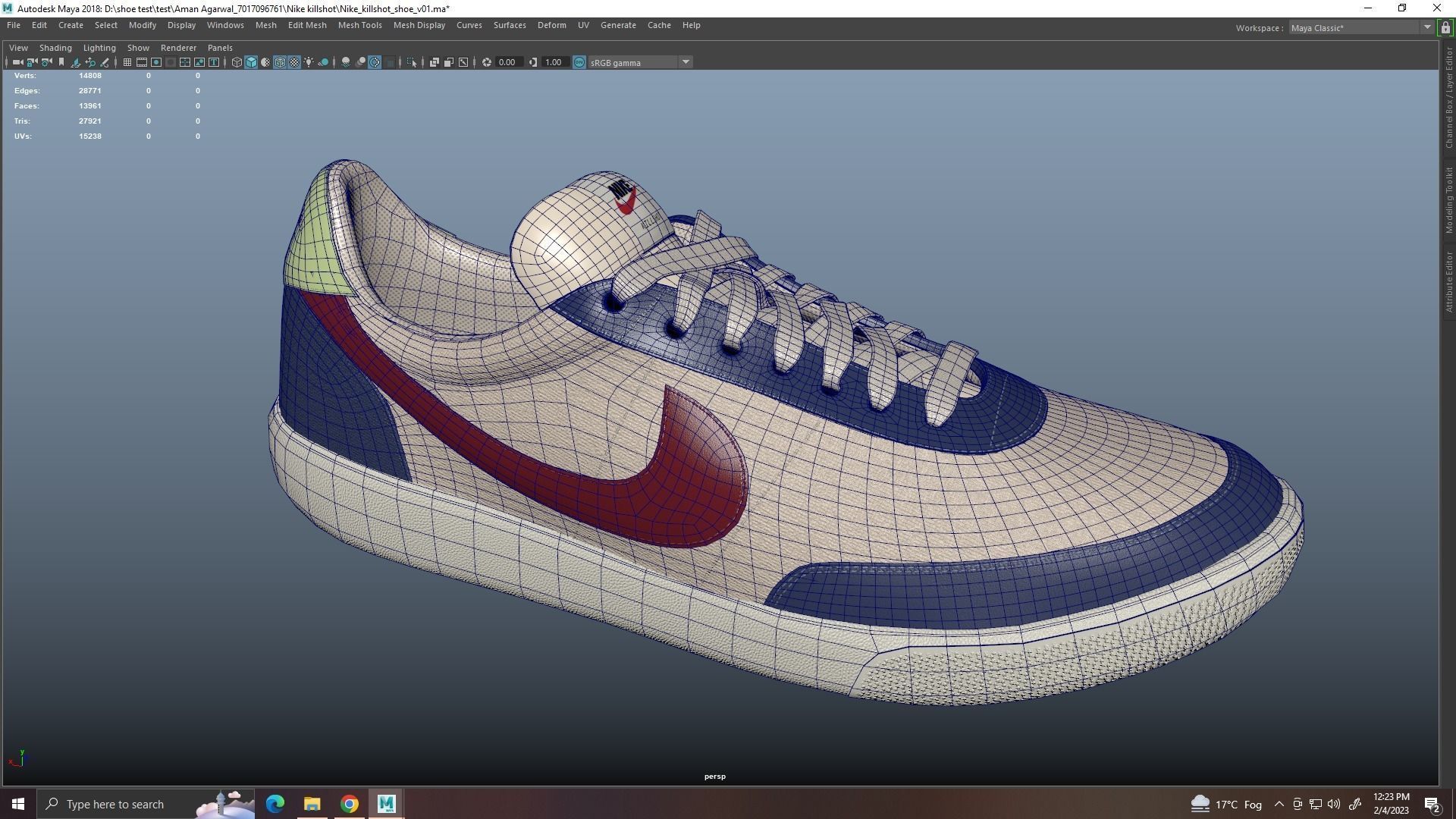 3D model Nike Killshot Low-poly 3D model VR / AR / low-poly | CGTrader