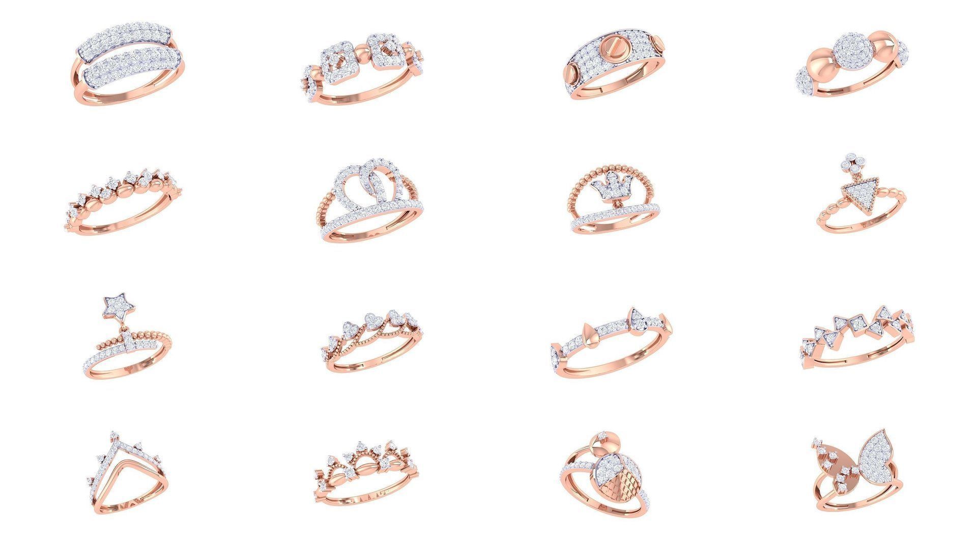 100 Women Engagement Wedding Rings Collection | CGTrader