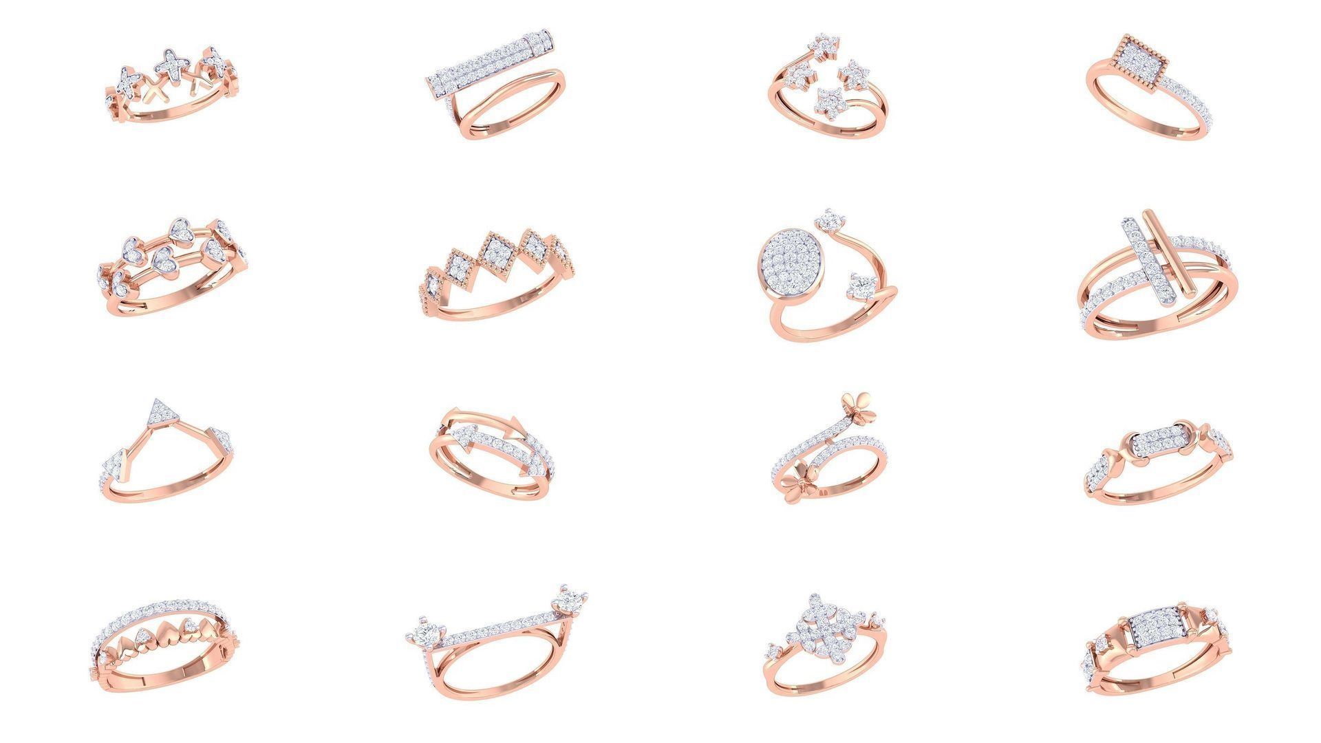 100 Women Engagement Wedding Rings Collection | CGTrader