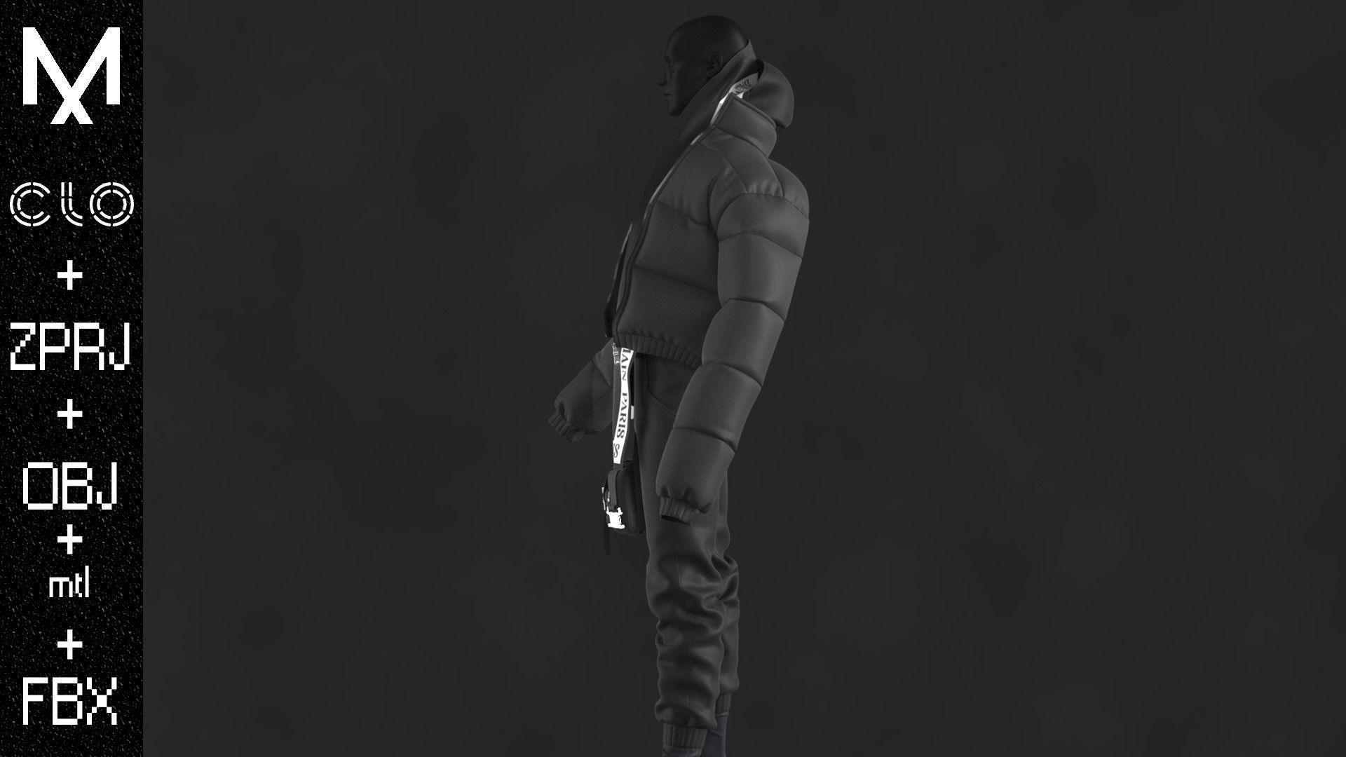 Technical Outfit Male OBJ mtl FBX ZPRJ 3D model | CGTrader